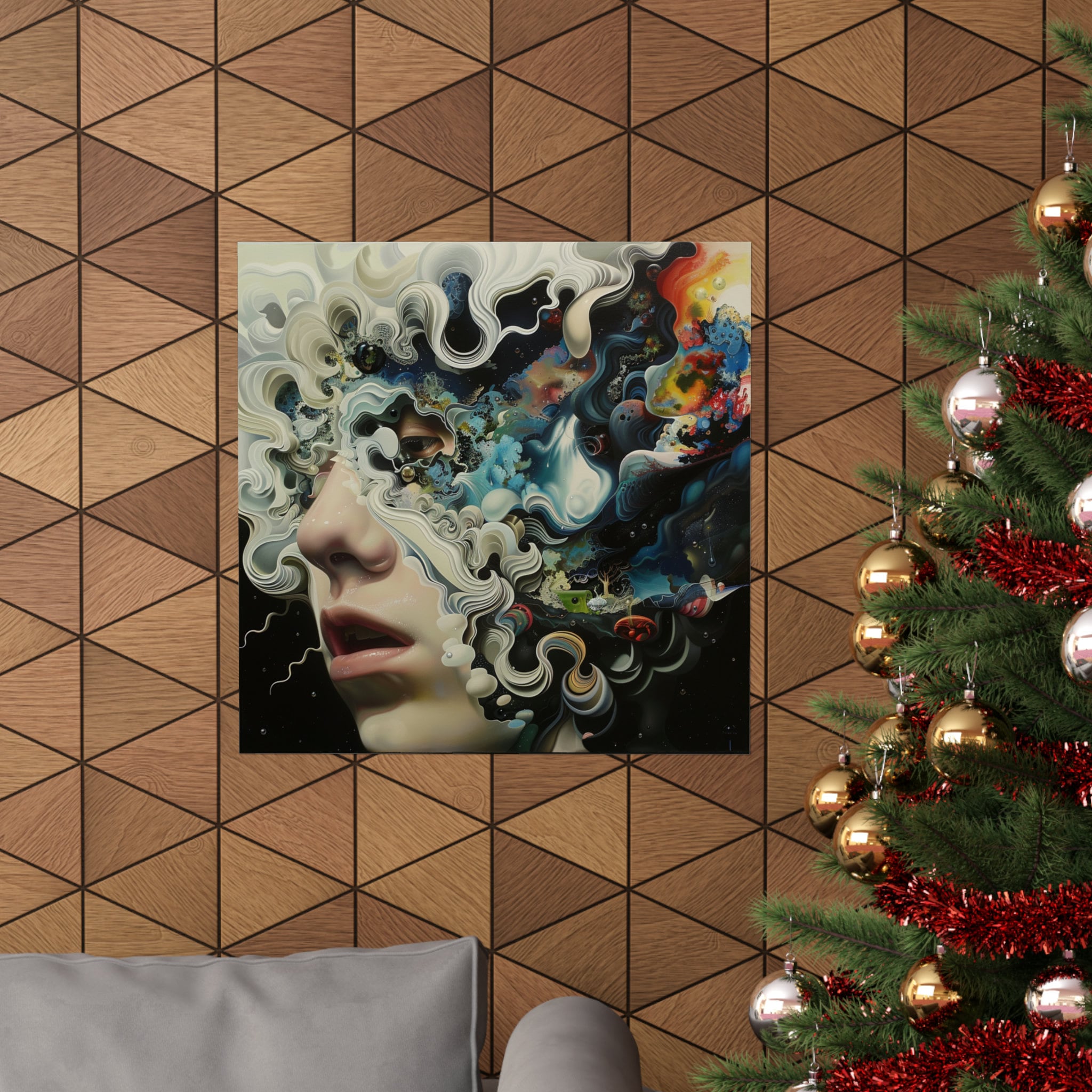 Intergalactic Mindset Poster // Abstract Portrait Art // Trippy Cosmic ...