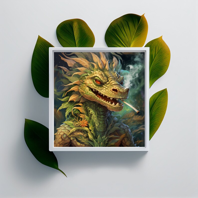 Herbert the Herby Dragon // up in a Puff of Smoke // Marijuana Dragon ...