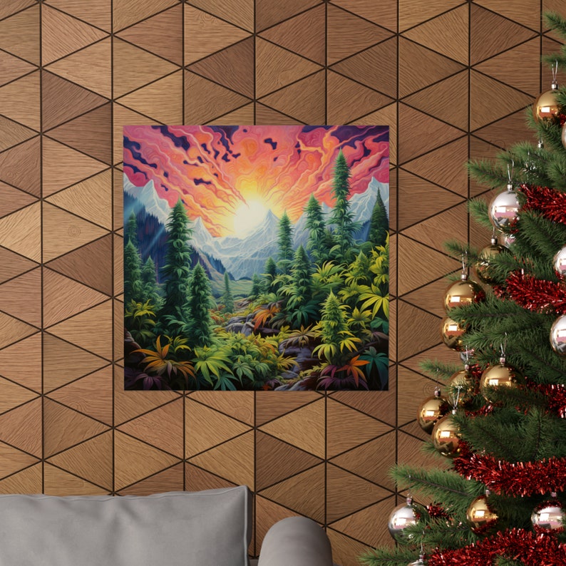Marijuana Garden Mountain Landscape // Sunset Landscape // Marijuana ...