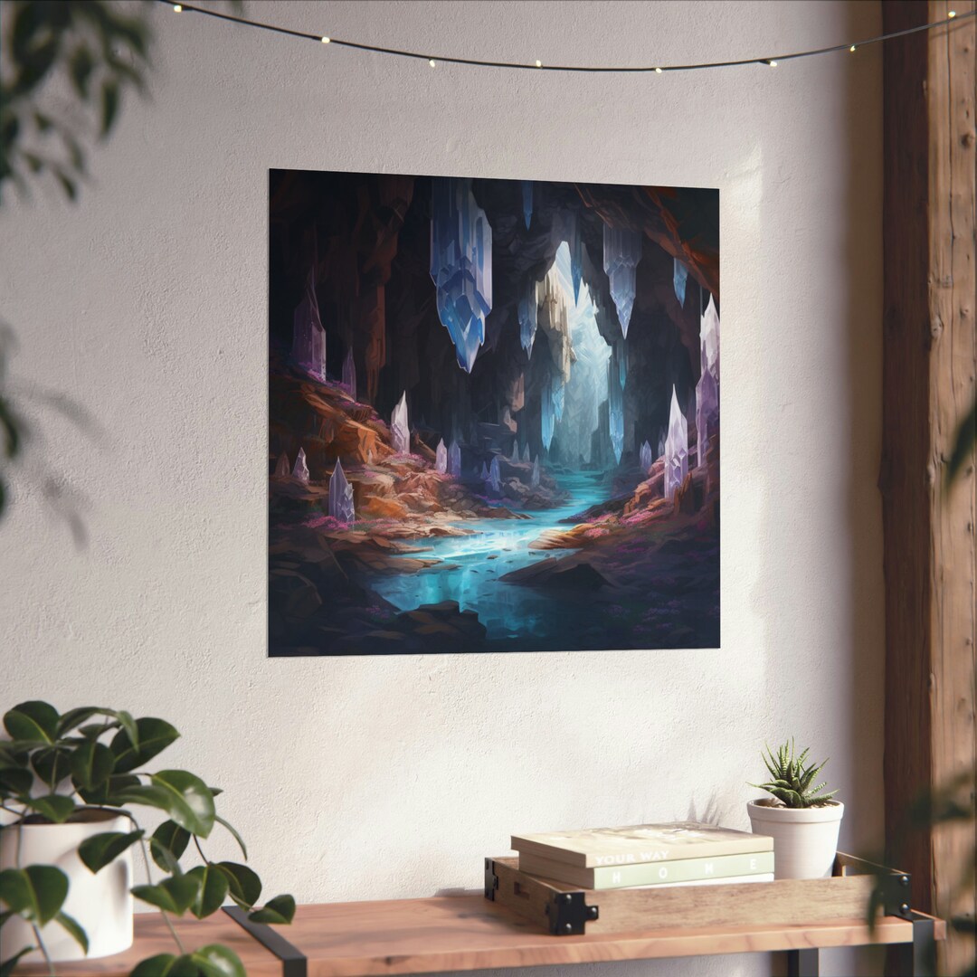 River Flowing Through Crystal Cave // Stalagmites and Stalactites ...