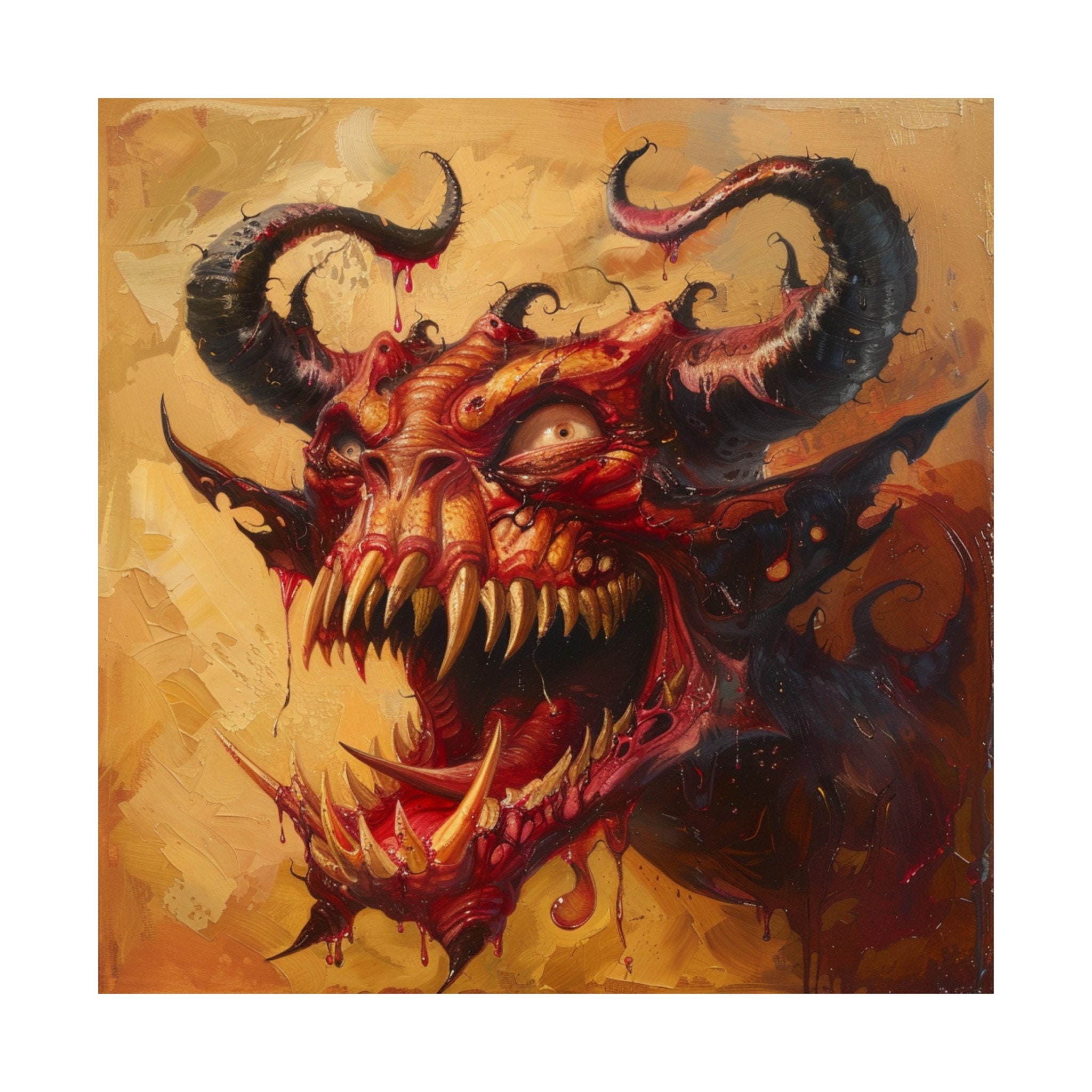 Devil Nightmare Poster // Creepy Poster // Demonic Nightmare Wall Art ...