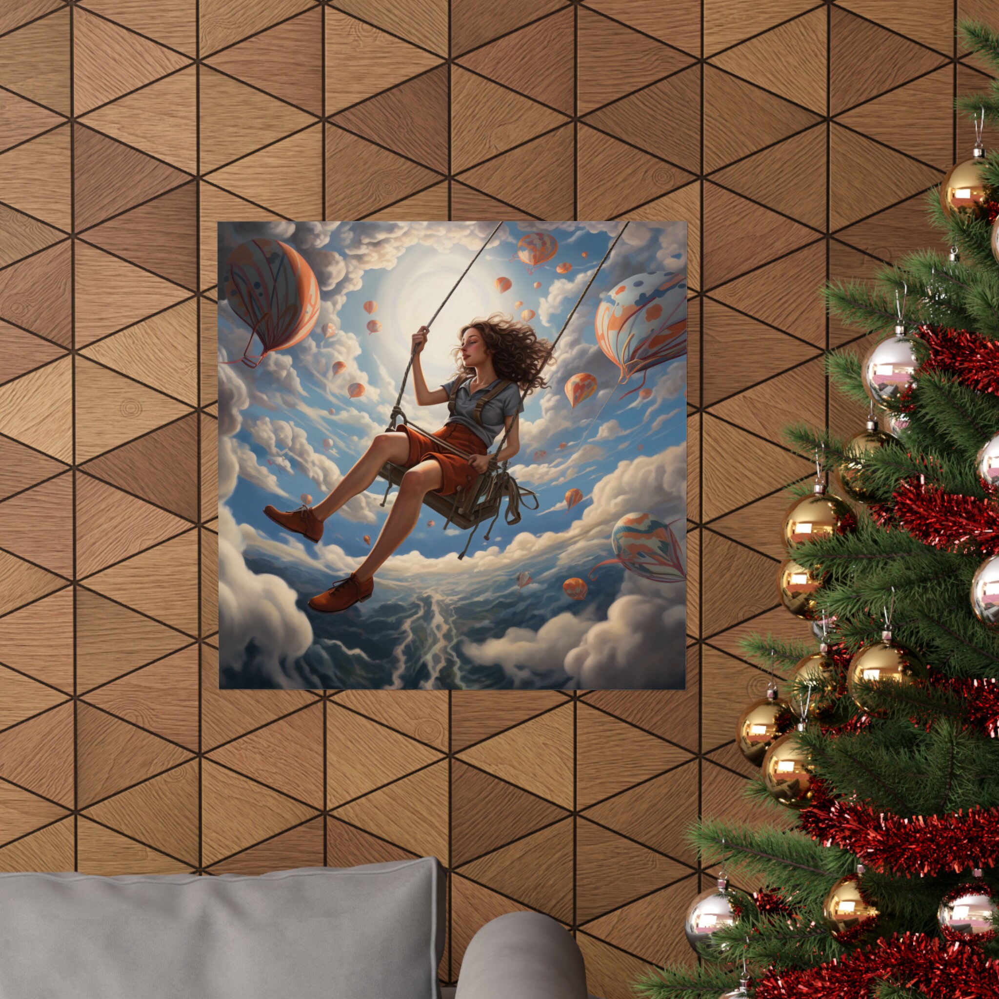 Sky High Poster // Gir Flying Poster // Hot Air Balloon Poster ...