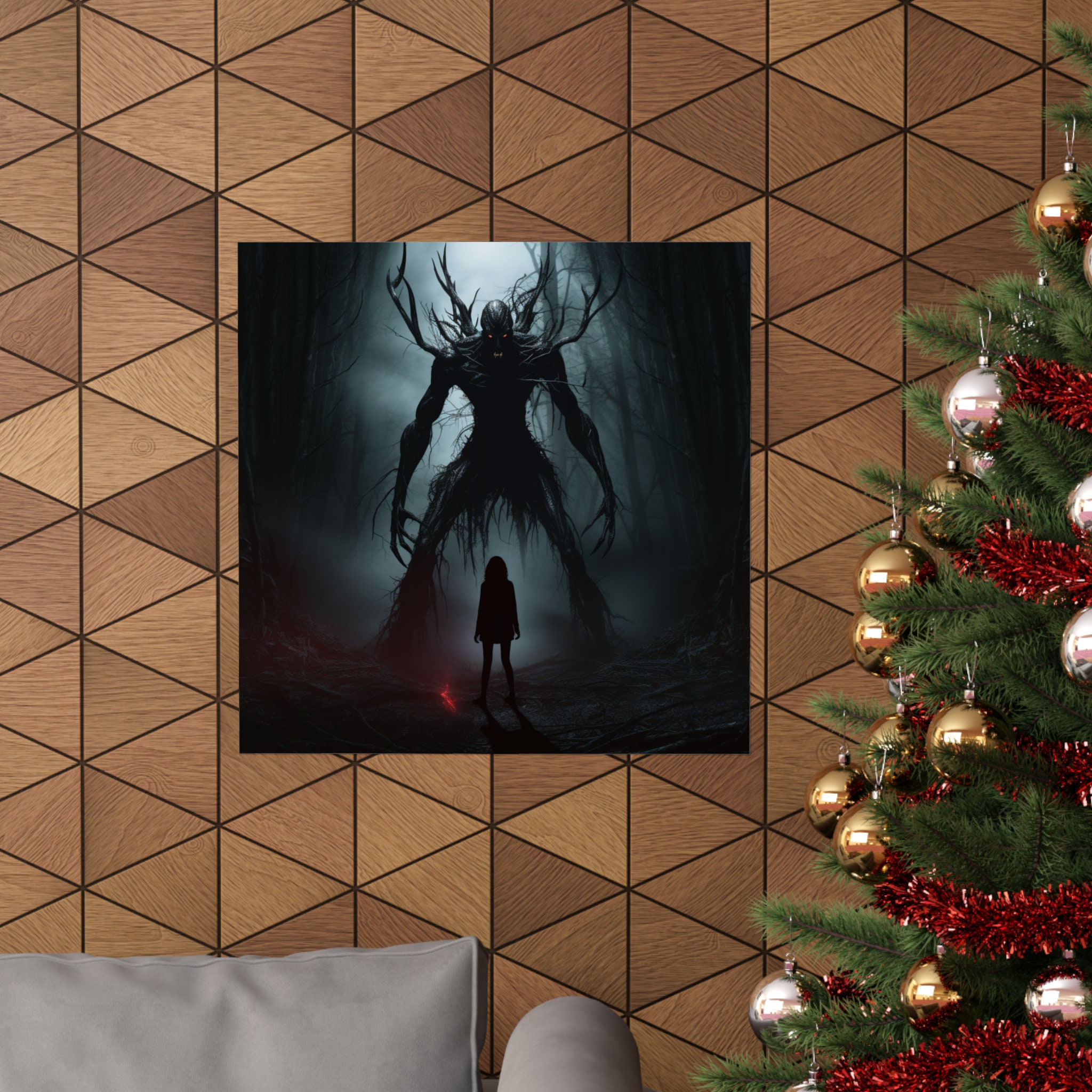 Forest Dweller Demon Poster // Monster in Forest Poster // Dark Poster ...