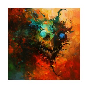 Nightmare Monster Poster // Abstract Monster Wall Decor // Horror Movie ...