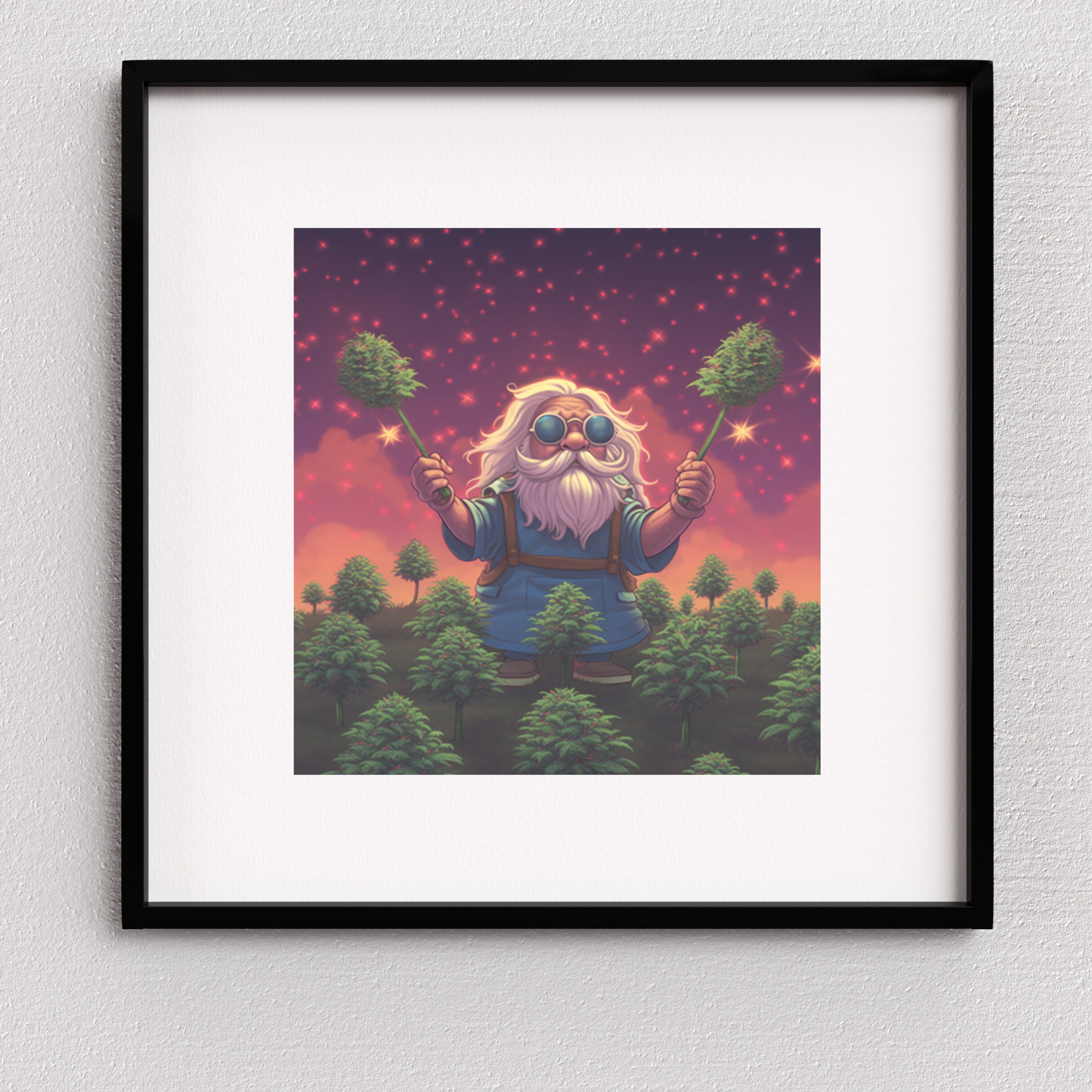 Marijuana Wizard Poster // Weed Humor // Marijuana Grow Wall Art ...