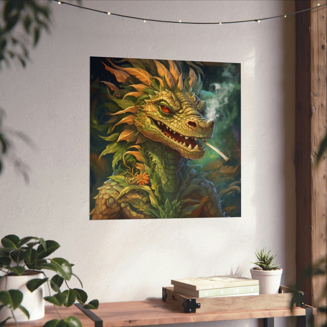 Herbert the Herby Dragon // up in a Puff of Smoke // Marijuana Dragon ...