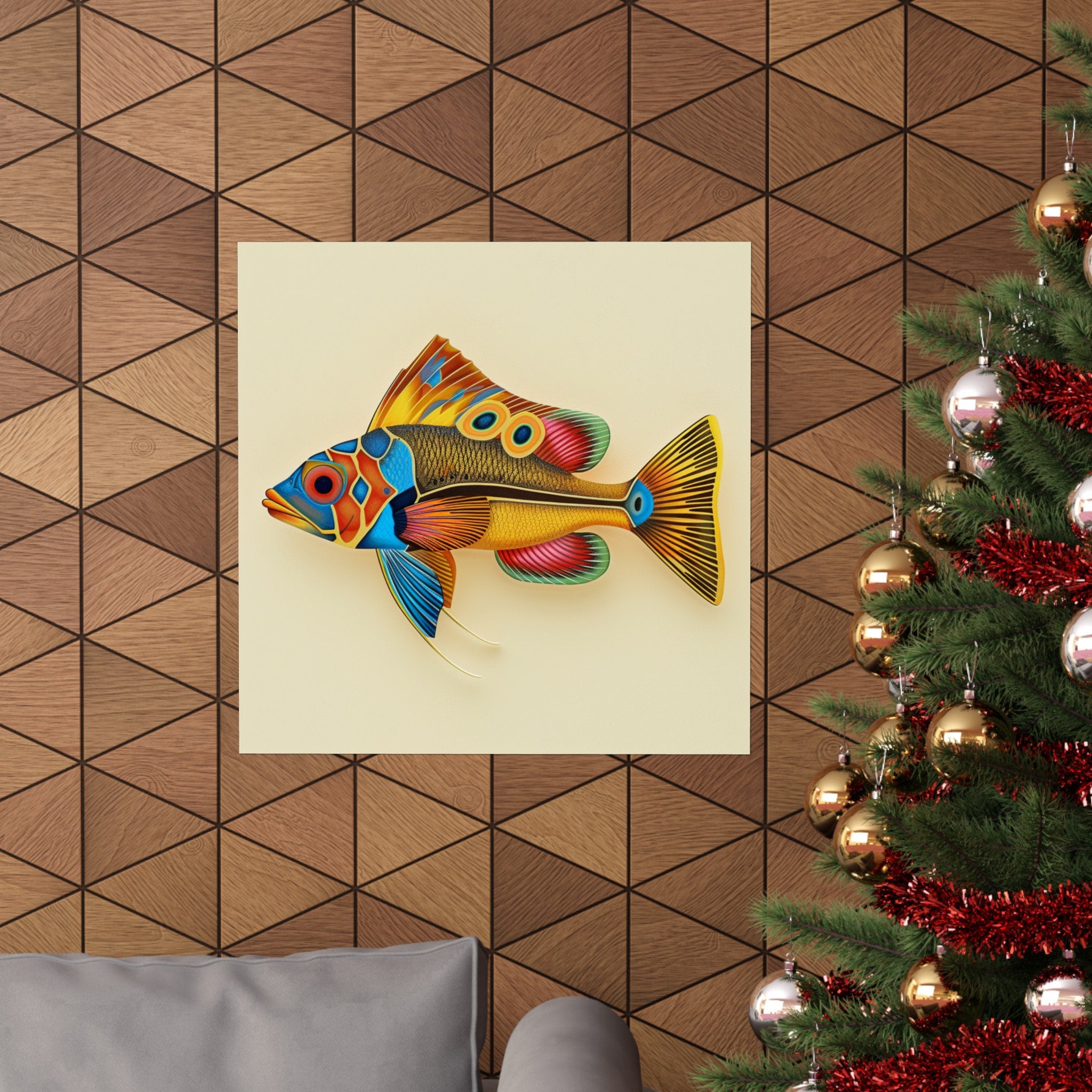 Rainbow Abstract Tetra Fish Poster // Fish Lovers Poster // Modern ...