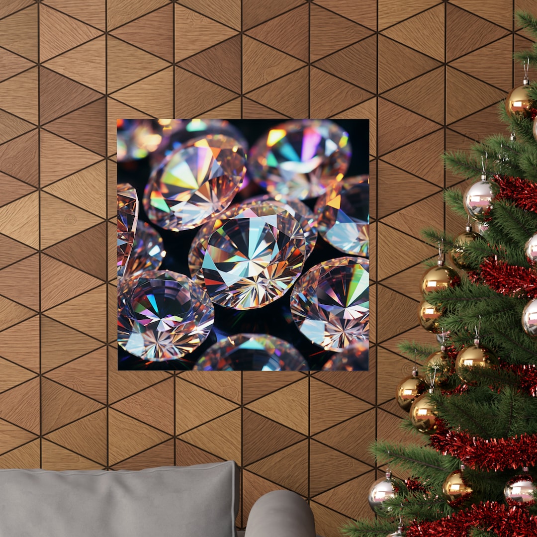 Brilliant Diamonds Poster // Diamonds Lovers Poster // Rainbow Diamonds ...