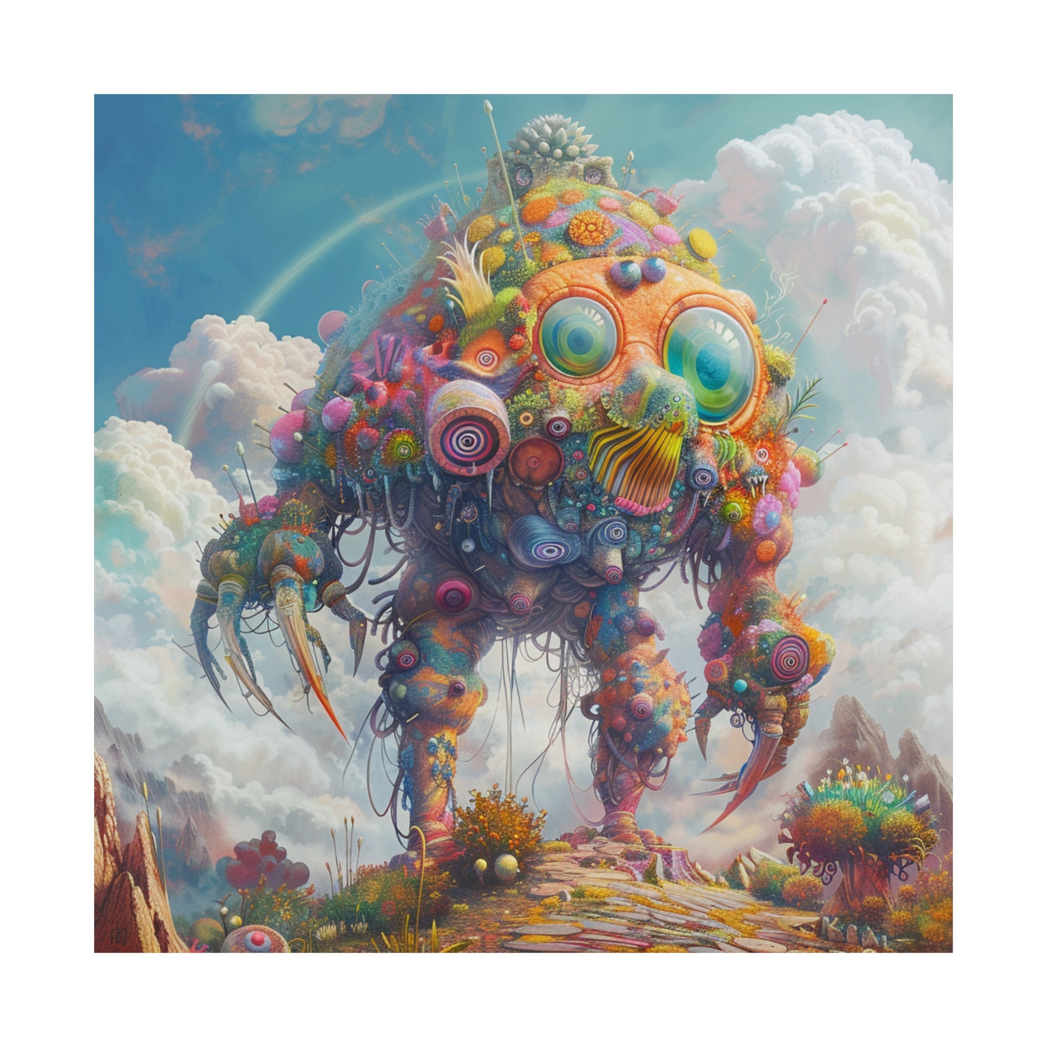 Abstract Goliath Poster // Trippy Giant Poster // Titan Lovers Poster ...