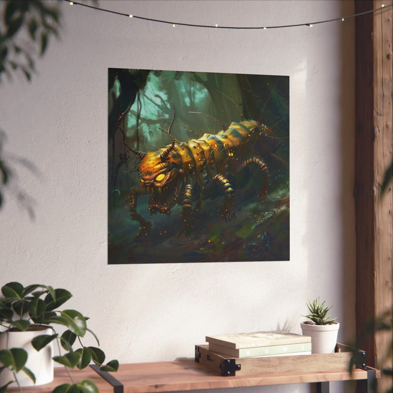 Nightmare Caterpillar Poster // Caterpillar Wall Decor // Halloween ...