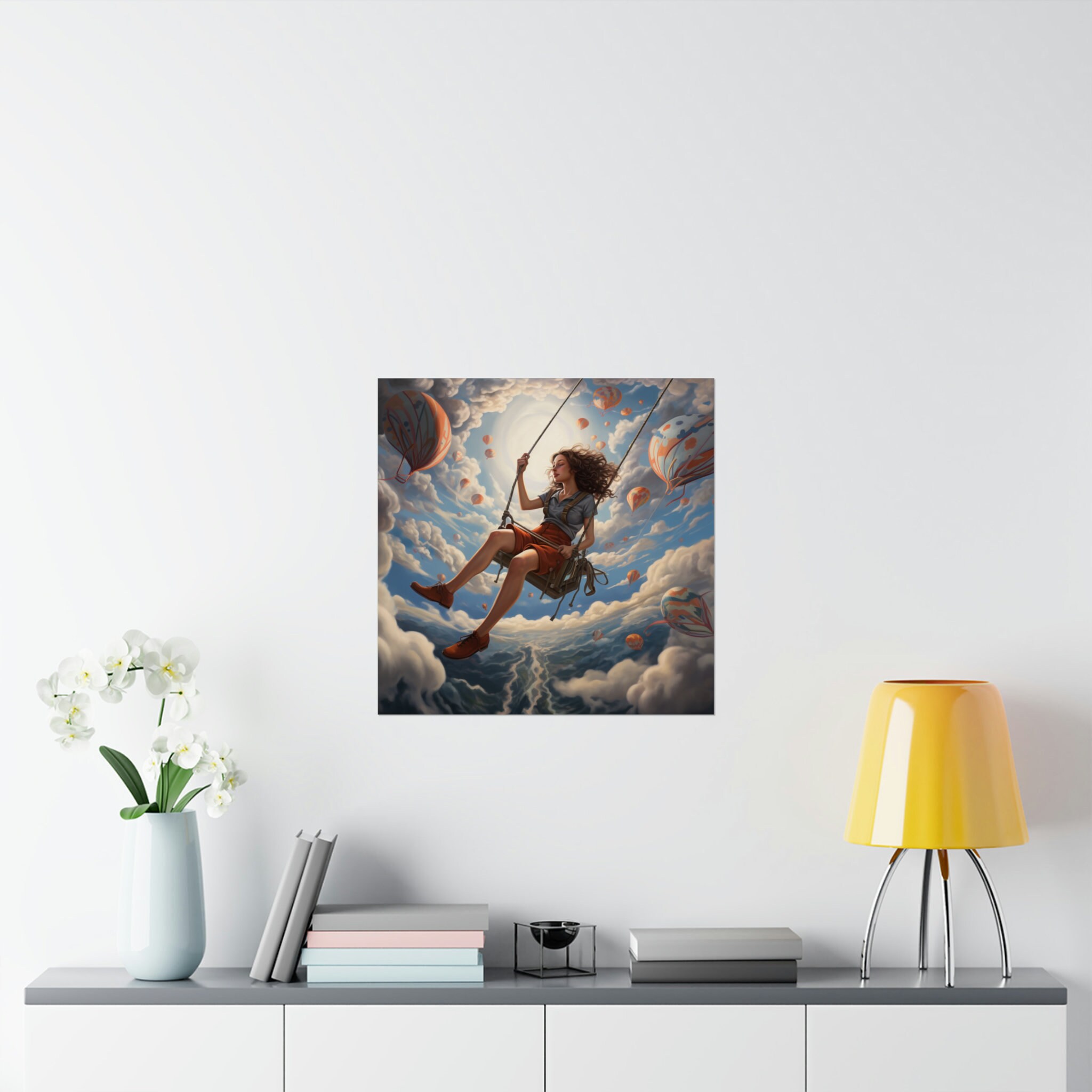 Sky High Poster // Gir Flying Poster // Hot Air Balloon Poster ...