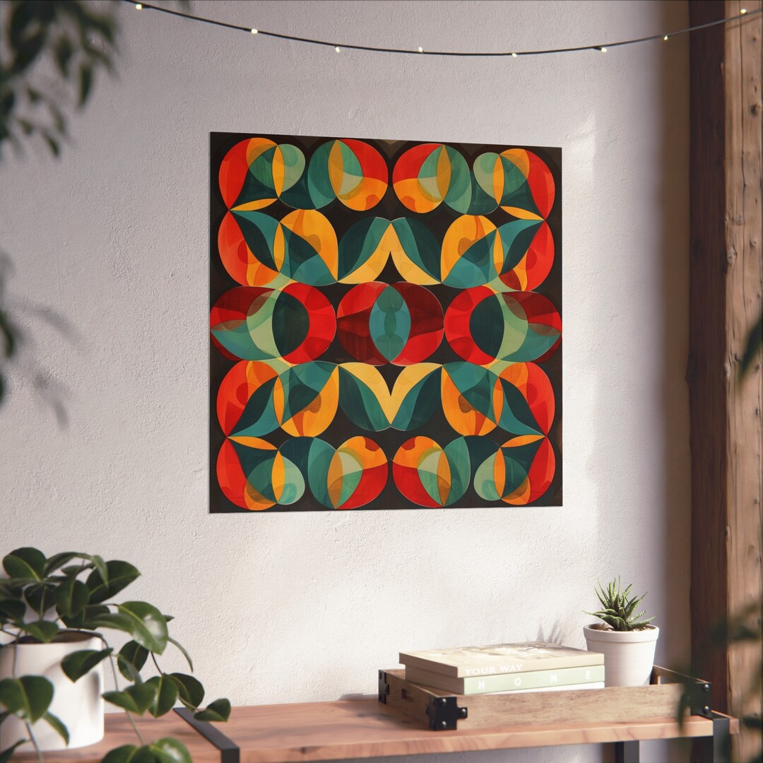 Abstract Crinkle Paper Gift Box Poster // Modern Abstract Pattern Wall ...