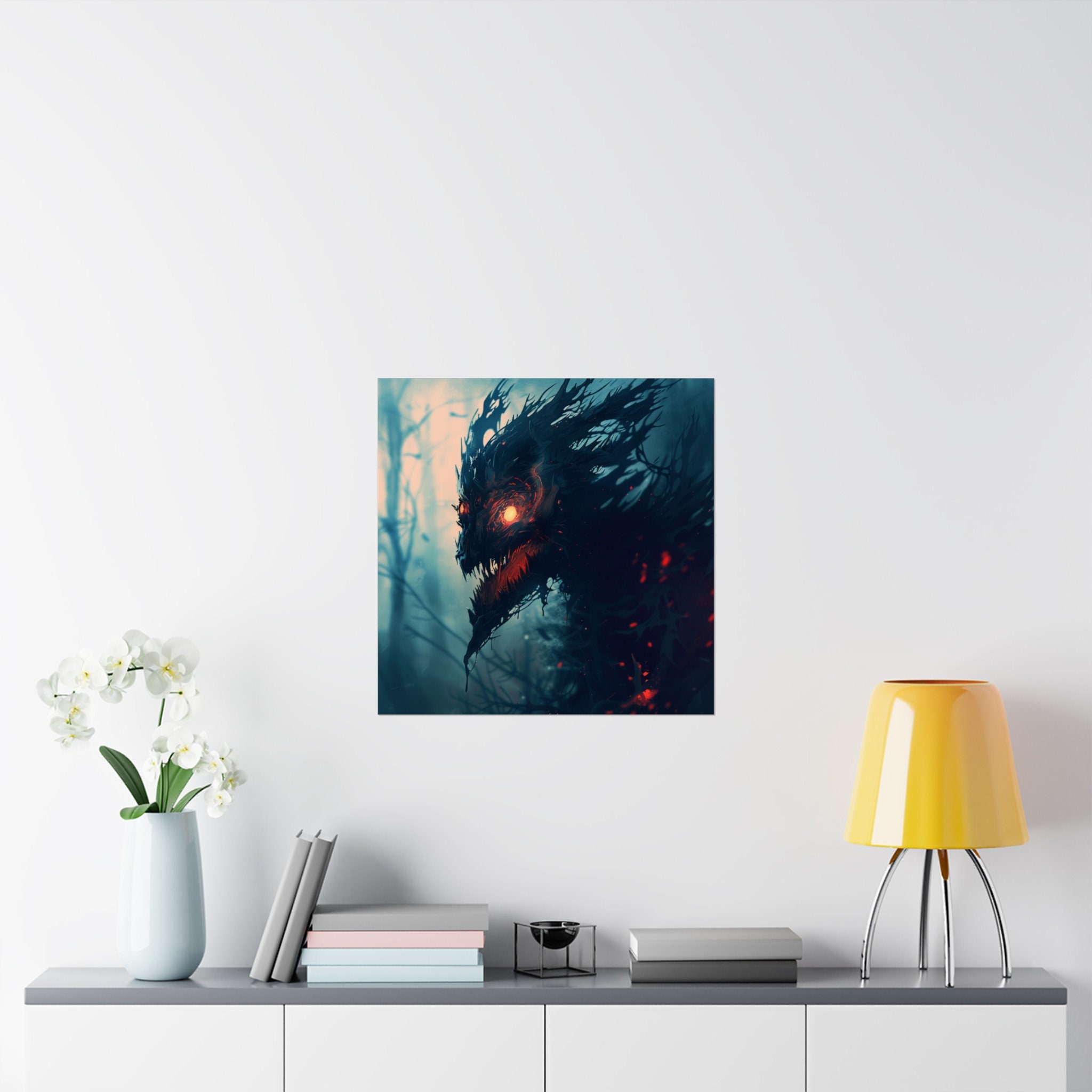 Nightmare Sasquatch Poster // Creepy Poster // Demonic Nightmare Wall ...