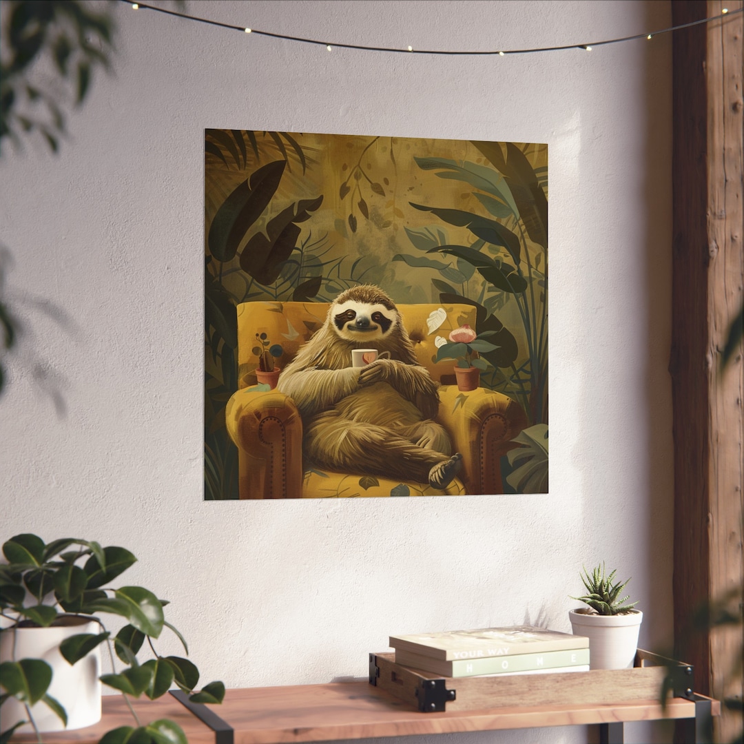 Sloth Therapist Poster // Sloth Lovers Poster // Therapy Art Lovers ...