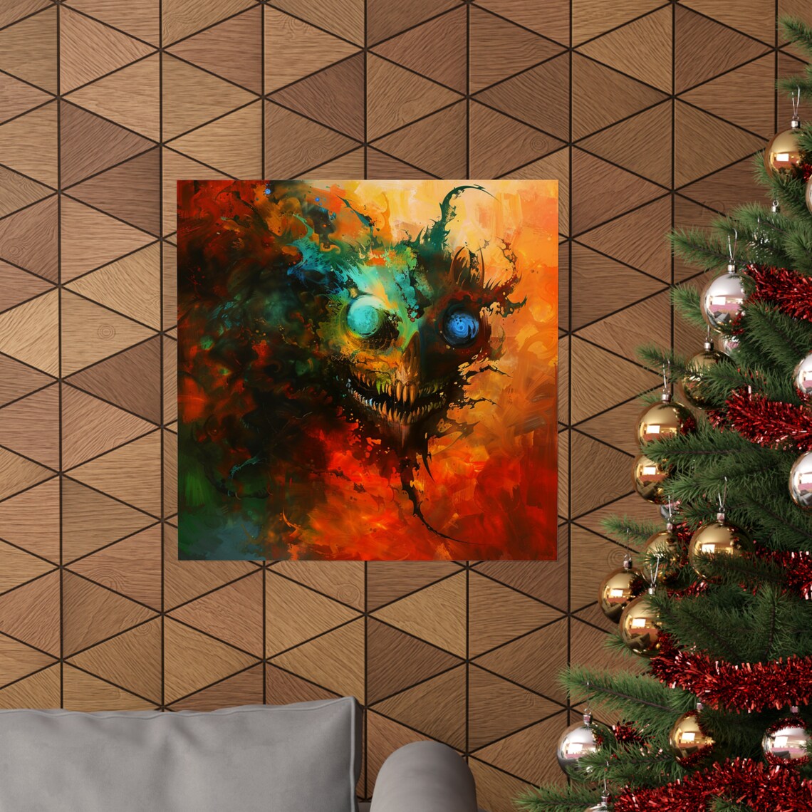 Nightmare Monster Poster // Abstract Monster Wall Decor // Horror Movie ...
