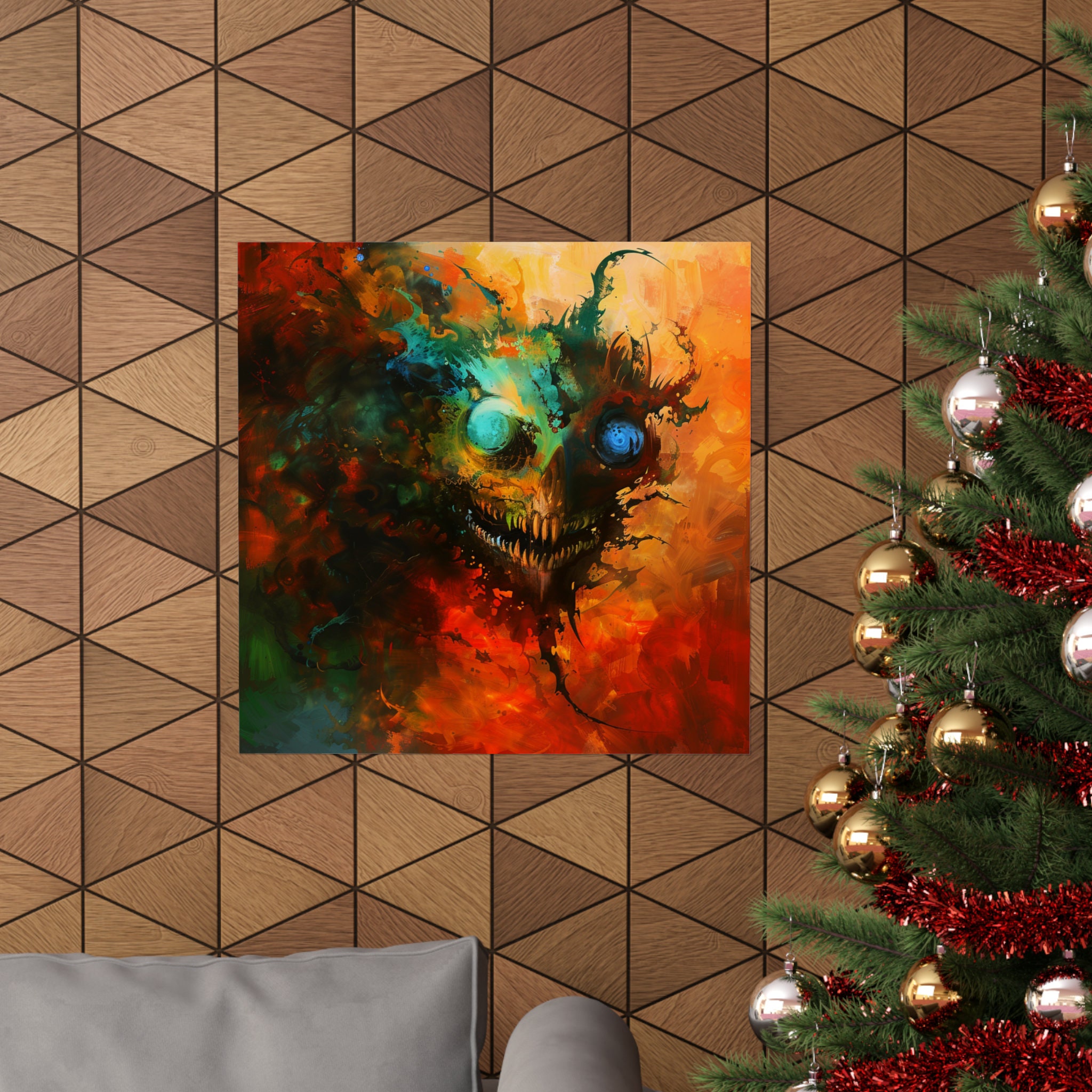 Nightmare Monster Poster // Abstract Monster Wall Decor // Horror Movie ...