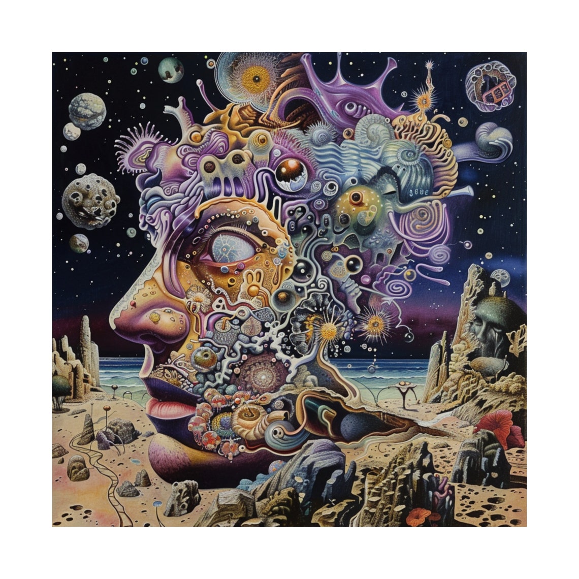 Homeostasis Spiritual Being Poster // Trippy Abstract Portrait Poster ...