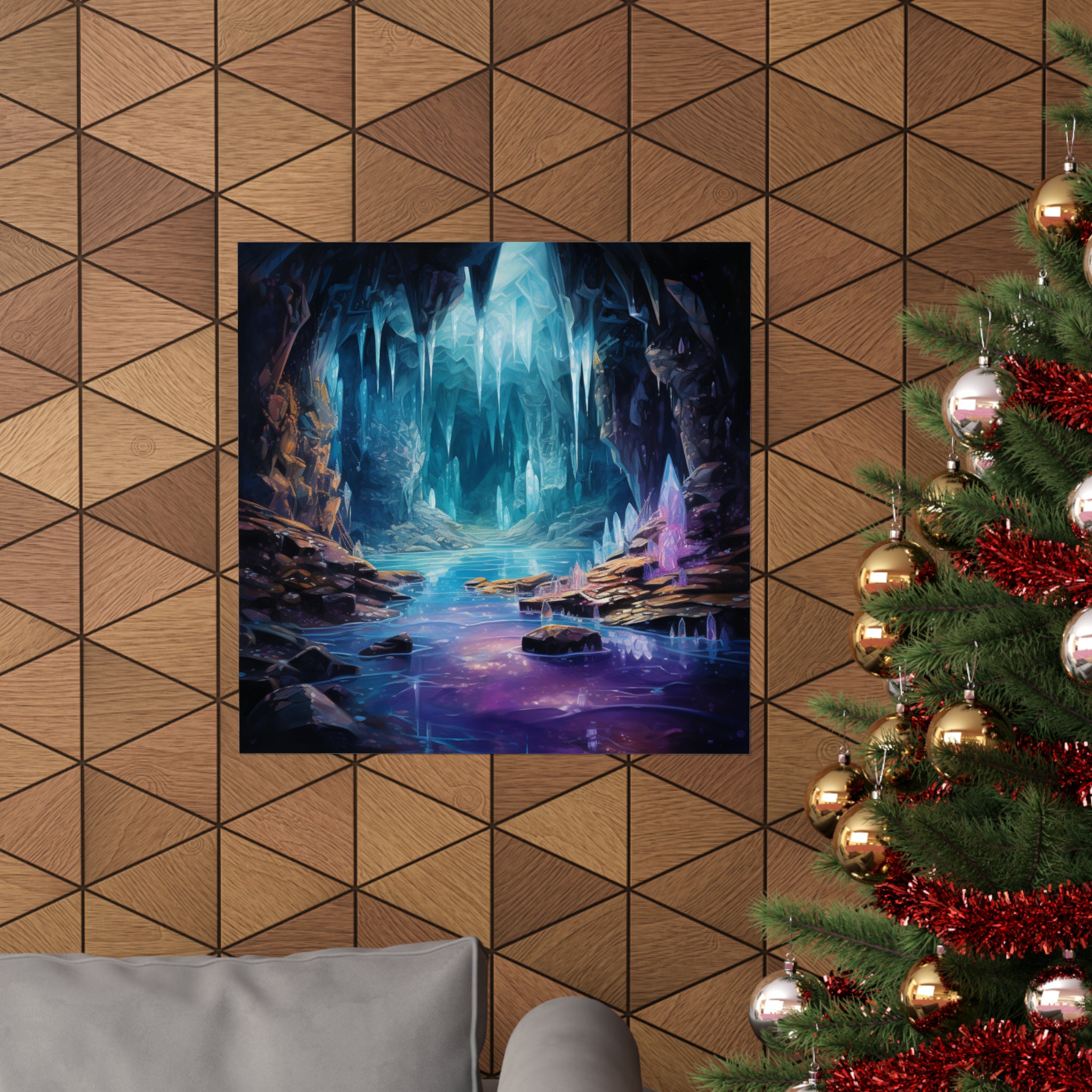 Purple Lagoon Crystal Cave Poster // Stalagmites and Stalactites ...