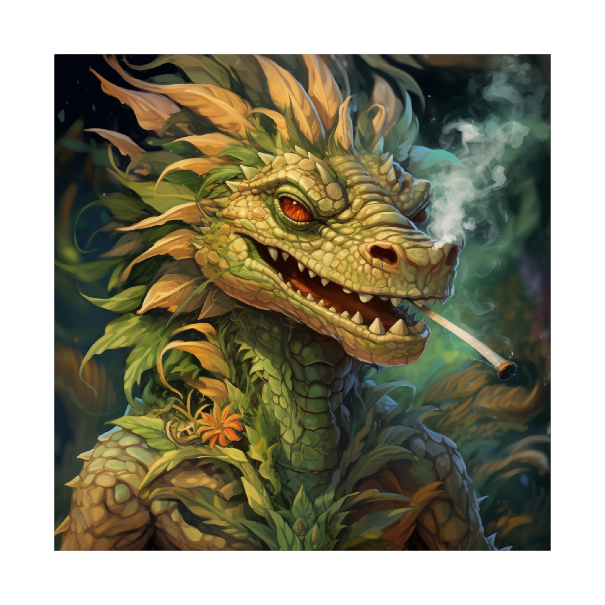 Herbert the Herby Dragon // up in a Puff of Smoke // Marijuana Dragon ...