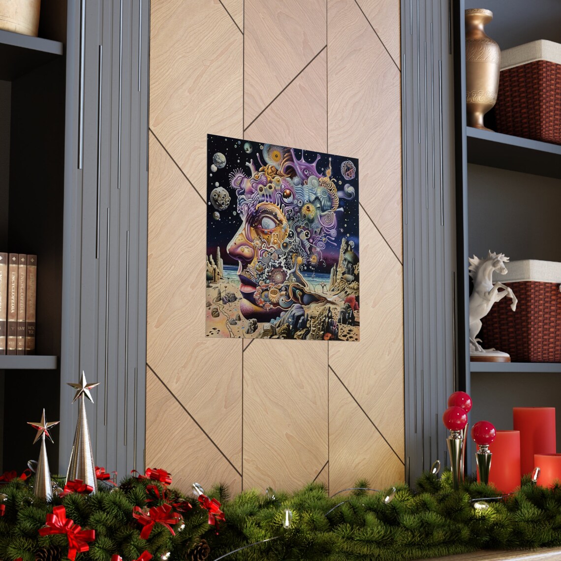 Homeostasis Spiritual Being Poster // Trippy Abstract Portrait Poster ...