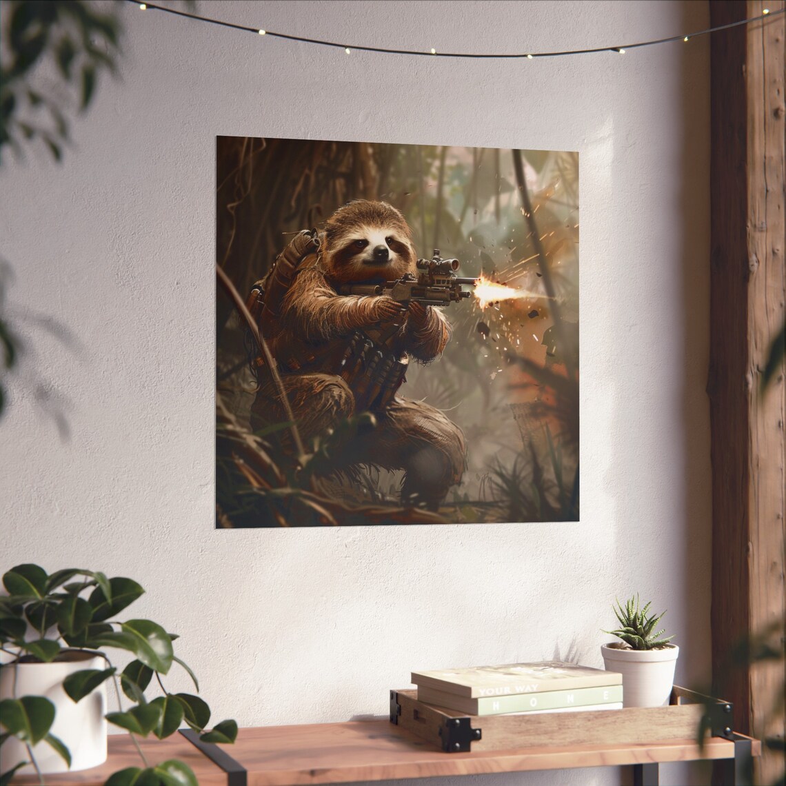 Army Sloth Poster // Sloth Lovers Poster // Military Army Lovers Art ...