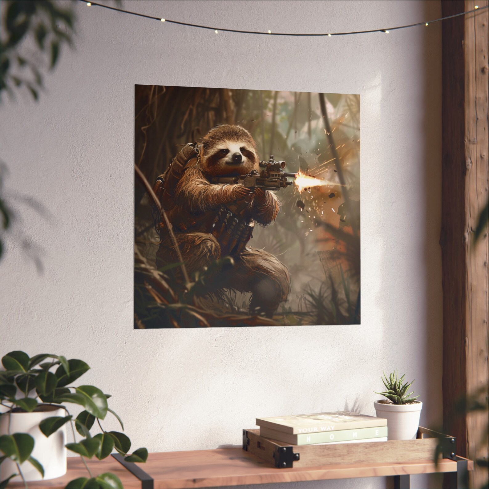Army Sloth Poster // Sloth Lovers Poster // Military Army Lovers Art ...