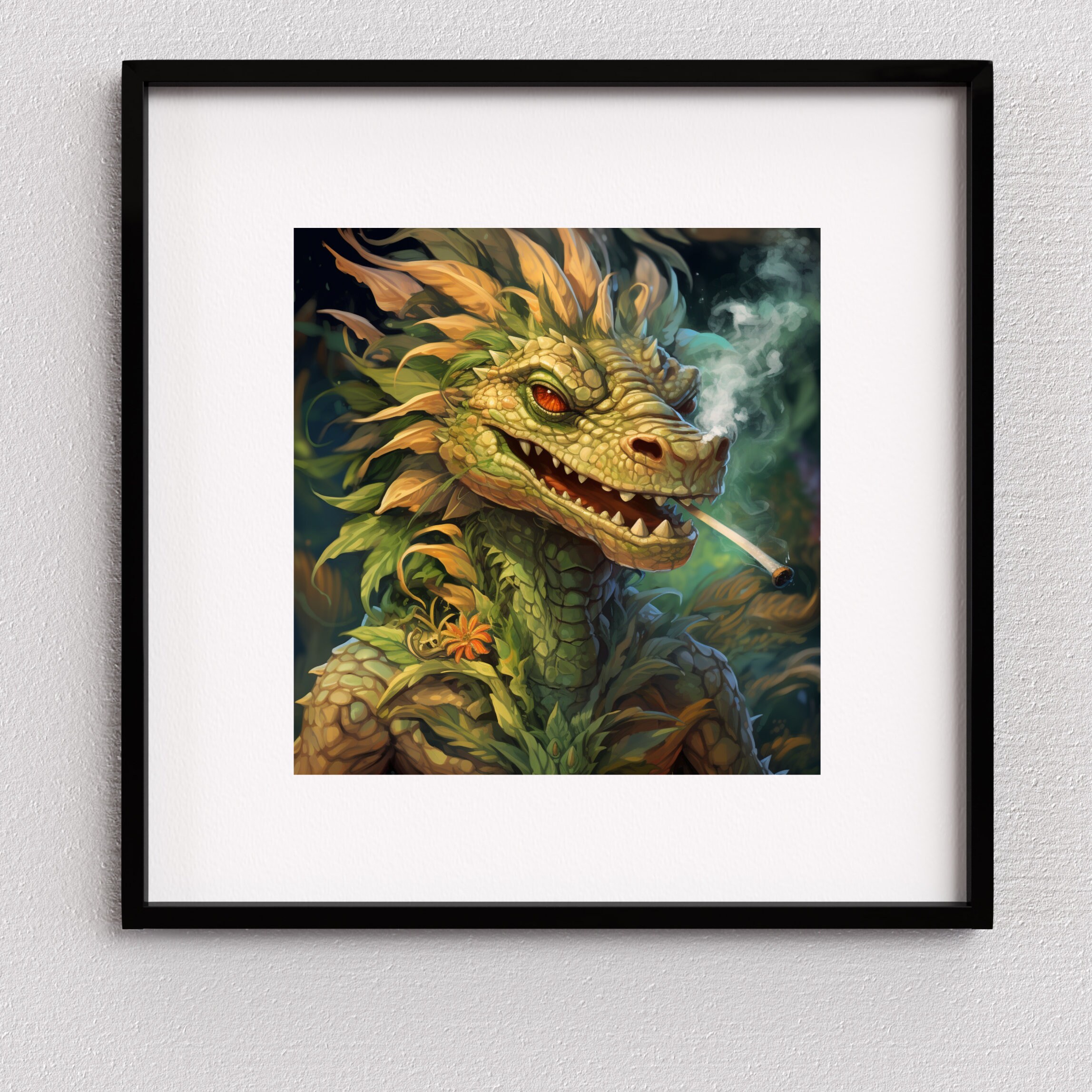 Herbert the Herby Dragon // up in a Puff of Smoke // Marijuana Dragon ...