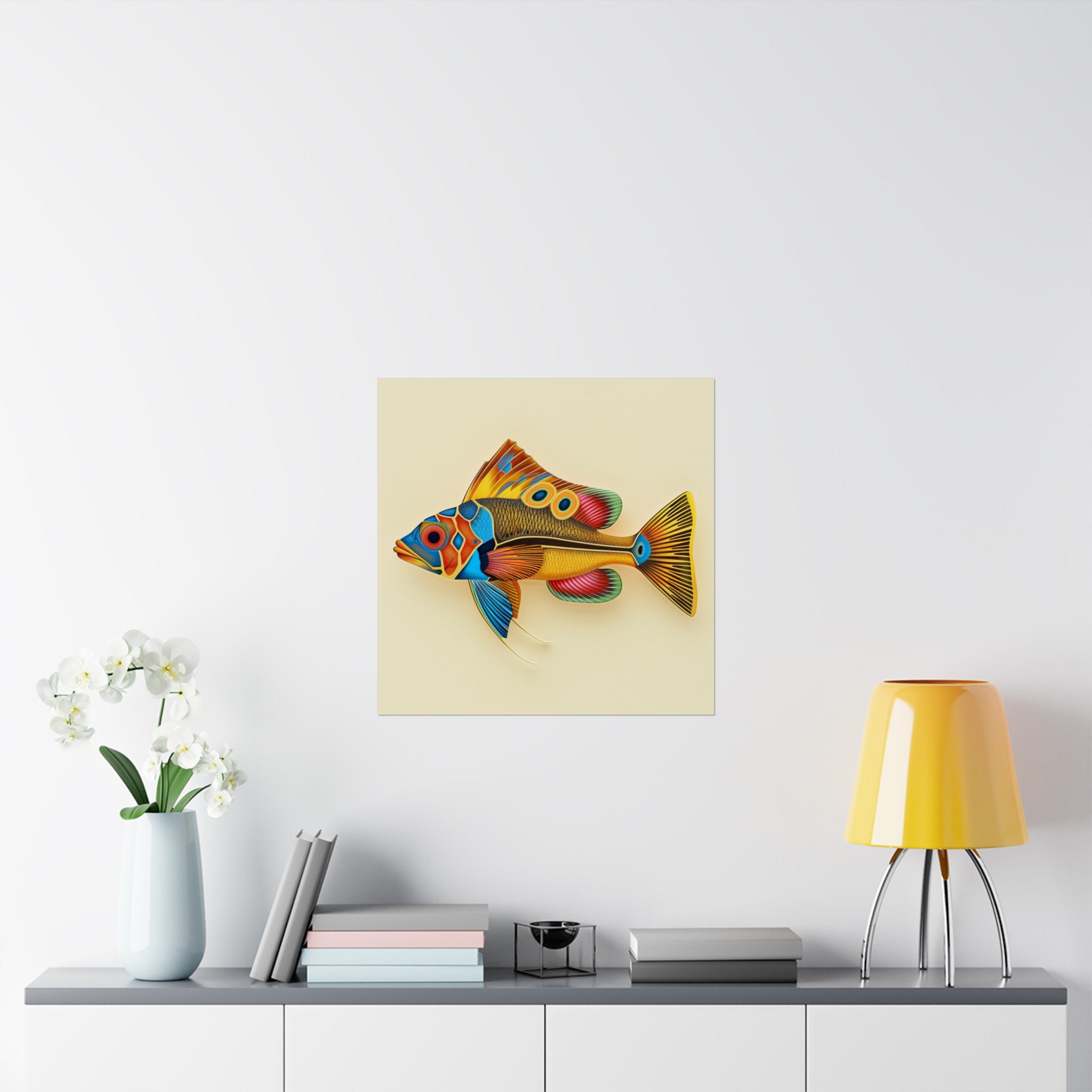 Rainbow Abstract Tetra Fish Poster // Fish Lovers Poster // Modern ...