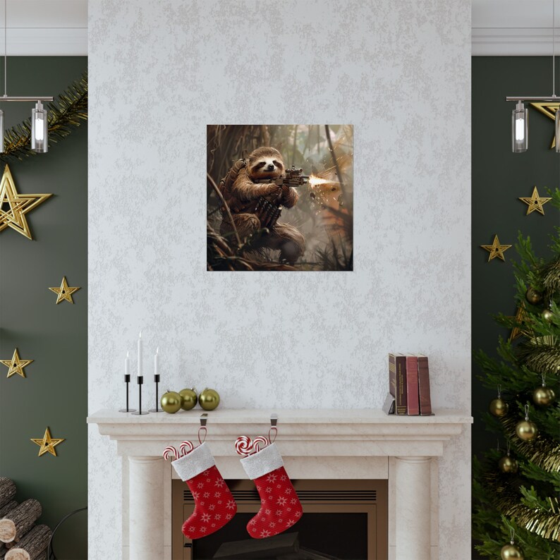 Army Sloth Poster // Sloth Lovers Poster // Military Army Lovers Art ...