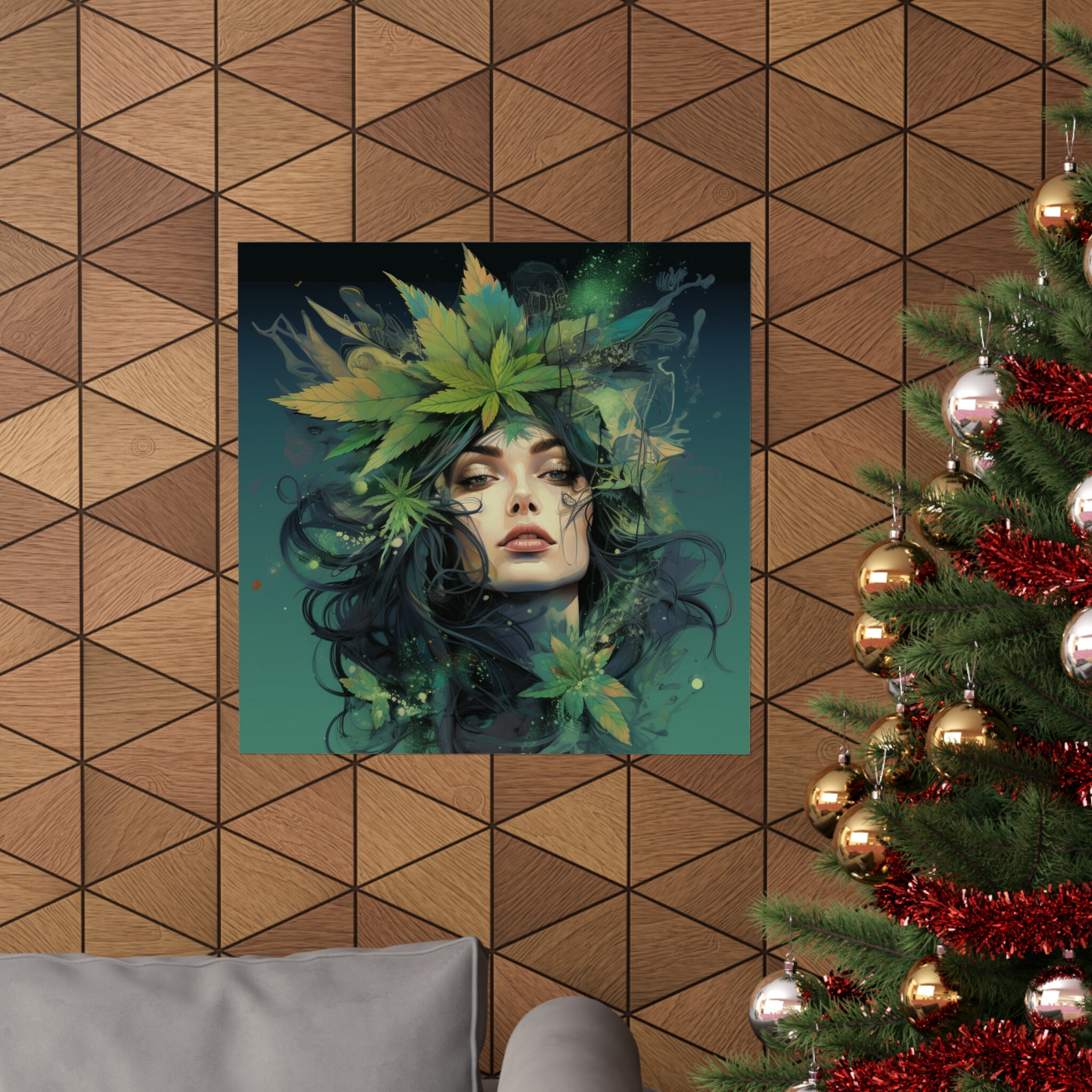 Seductive Weed Woman Poster // Stoned but Classy Woman // Weed Wall Art ...