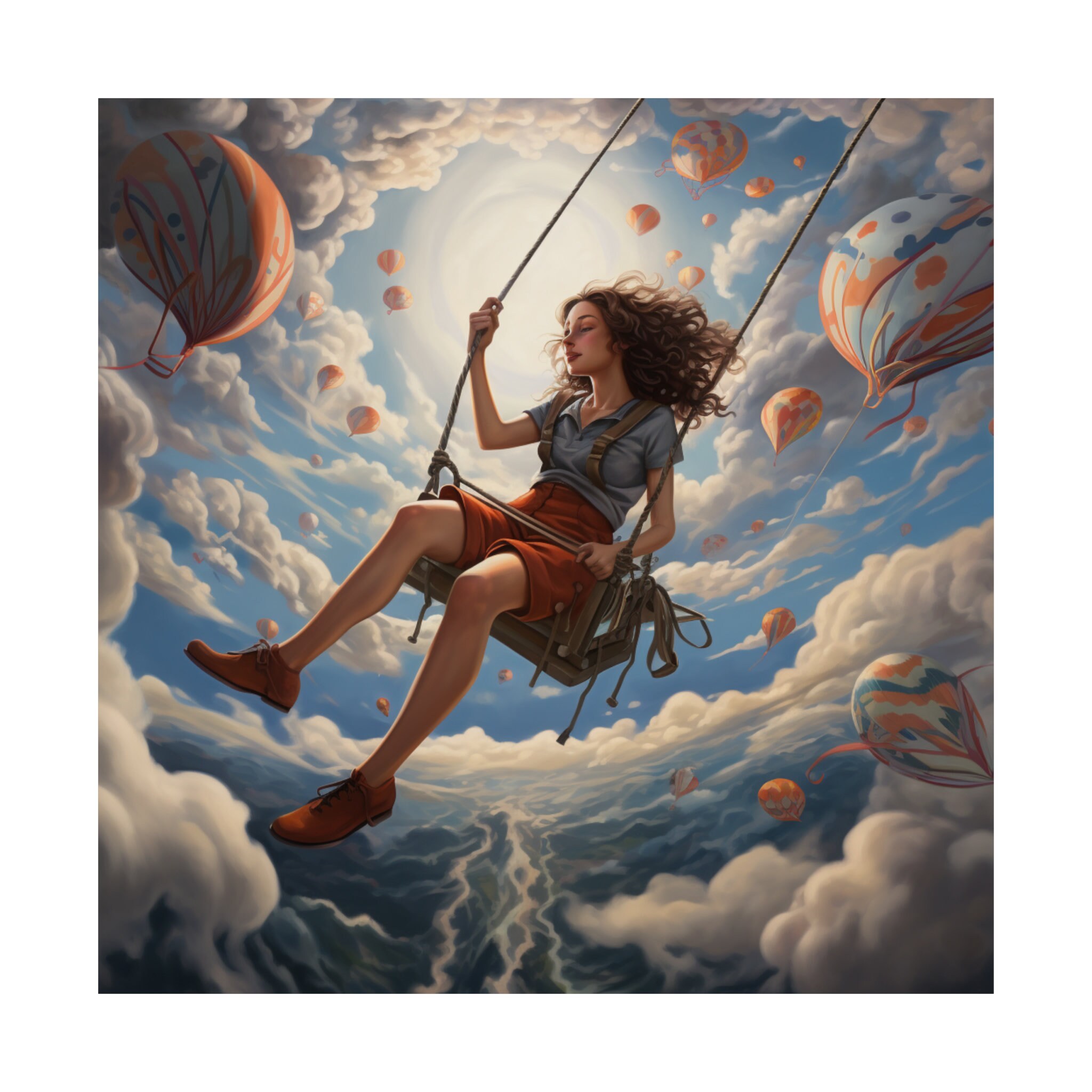 Sky High Poster // Gir Flying Poster // Hot Air Balloon Poster ...