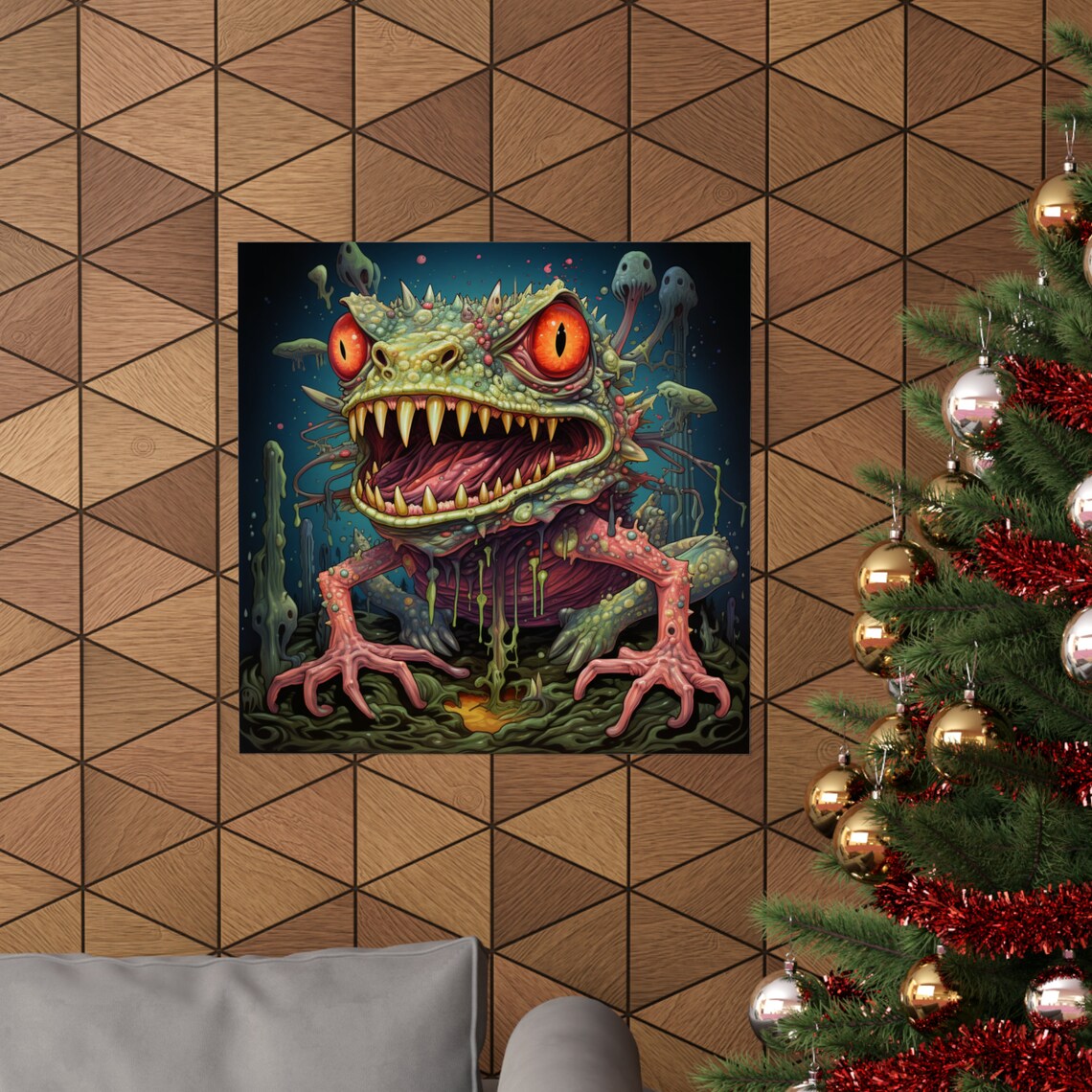 Zombie Frog Trippy Poster // Nightmare Frog // Trippy Poster ...