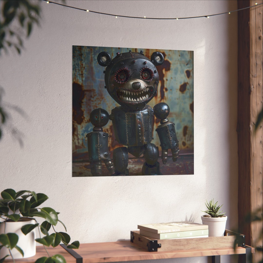 Nightmare Death Bot Teddy Bear Poster // Teddy Bear Lovers Wall Decor ...