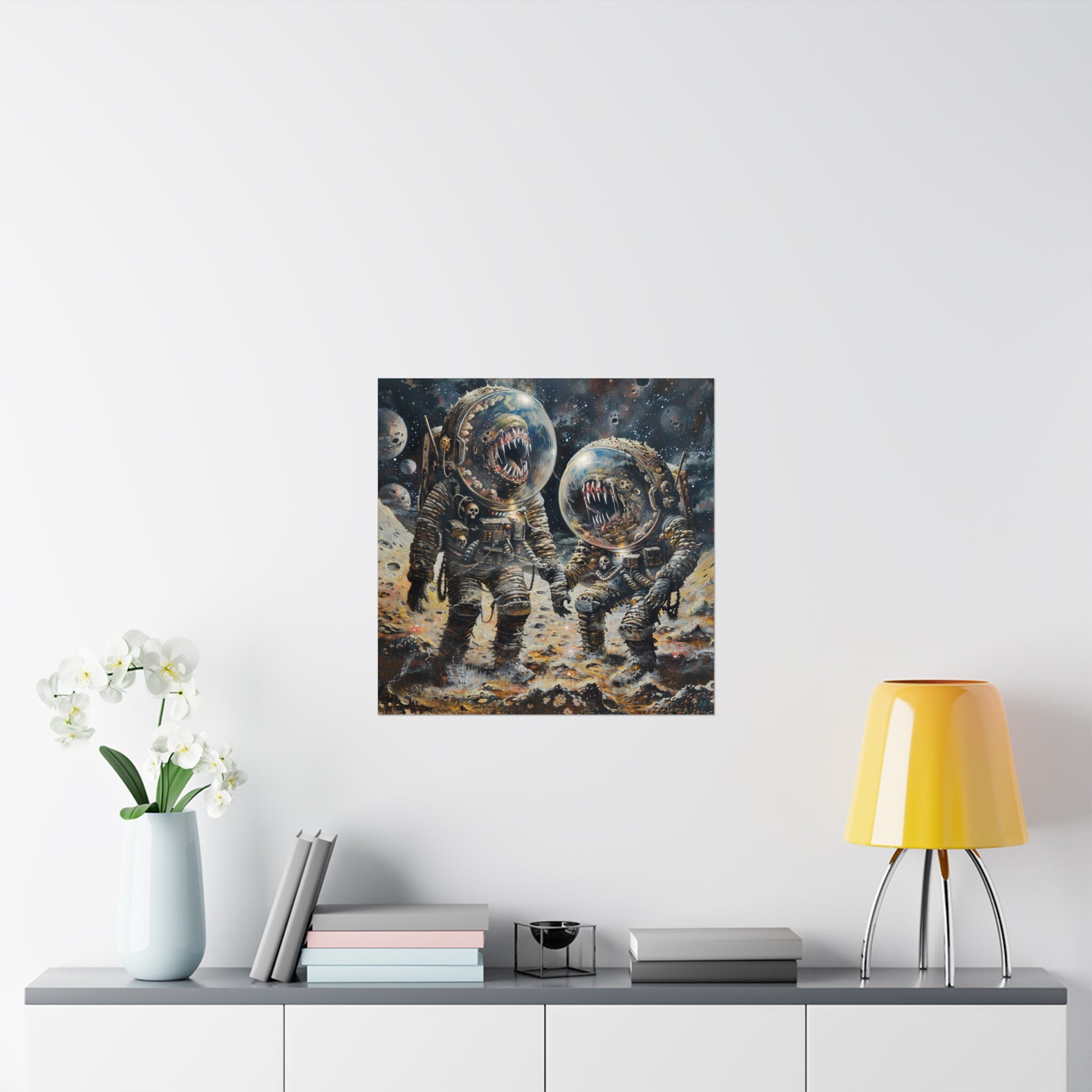 Fangtastic Alien Duo Poster // Creepy and Crazy Wall Art // Horror ...