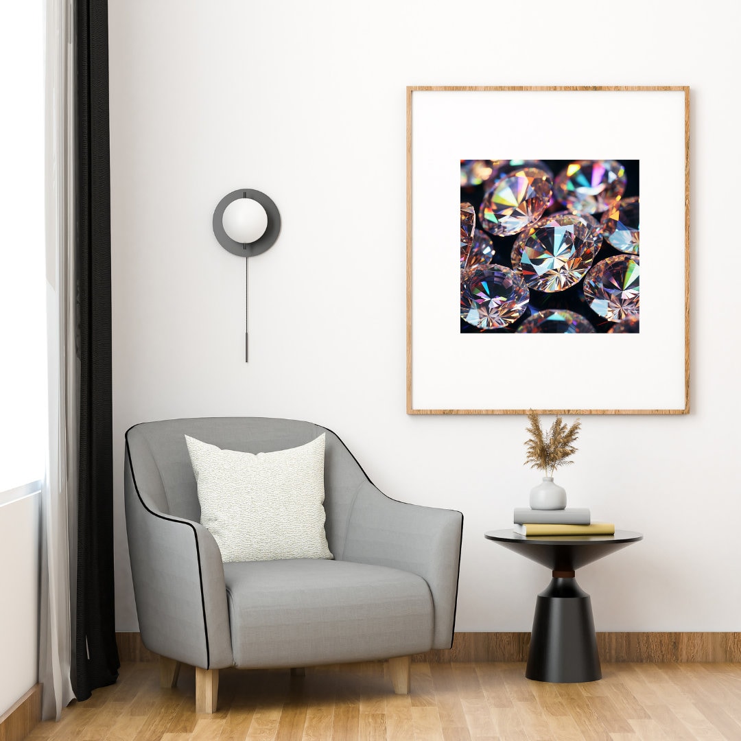 Brilliant Diamonds Poster // Diamonds Lovers Poster // Rainbow Diamonds ...