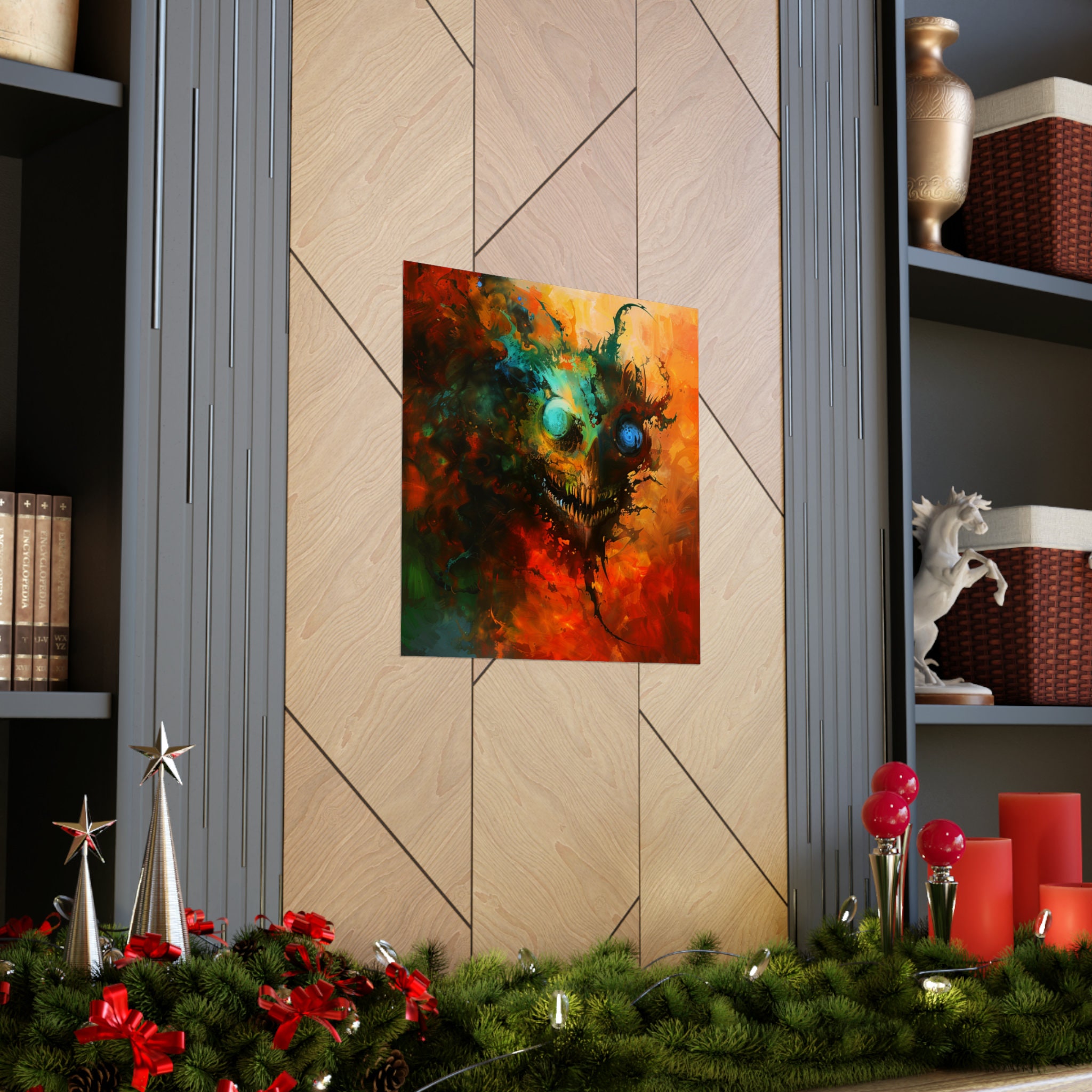 Nightmare Monster Poster // Abstract Monster Wall Decor // Horror Movie ...
