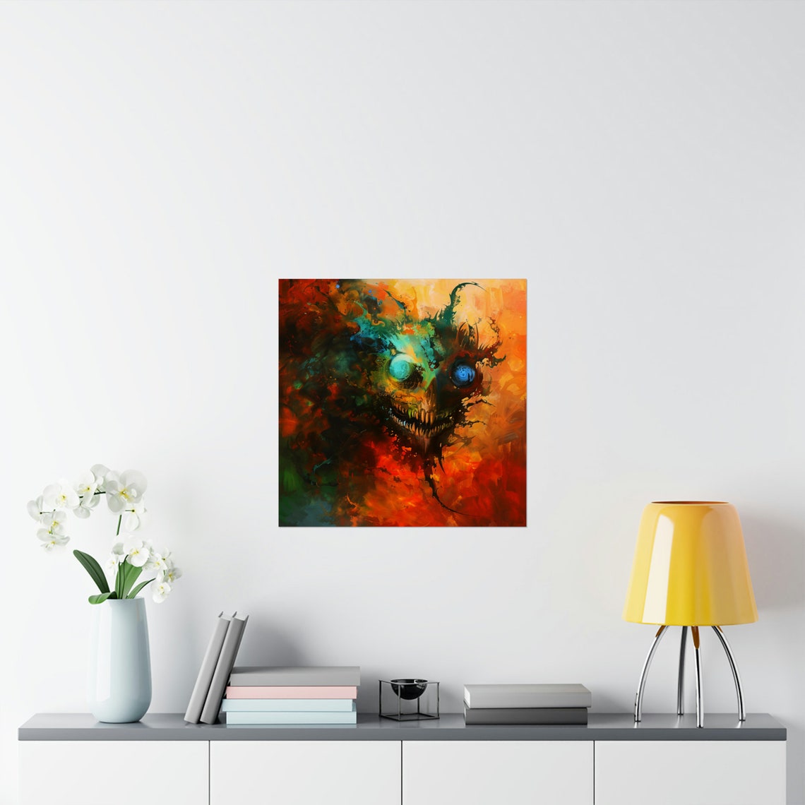 Nightmare Monster Poster // Abstract Monster Wall Decor // Horror Movie ...