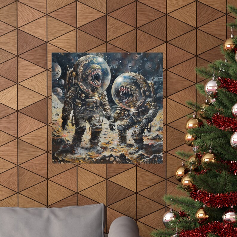 Fangtastic Alien Duo Poster // Creepy and Crazy Wall Art // Horror ...