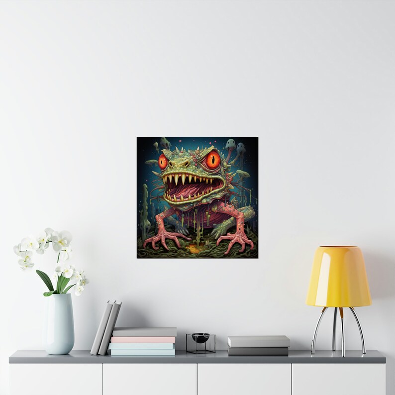 Zombie Frog Trippy Poster // Nightmare Frog // Trippy Poster ...