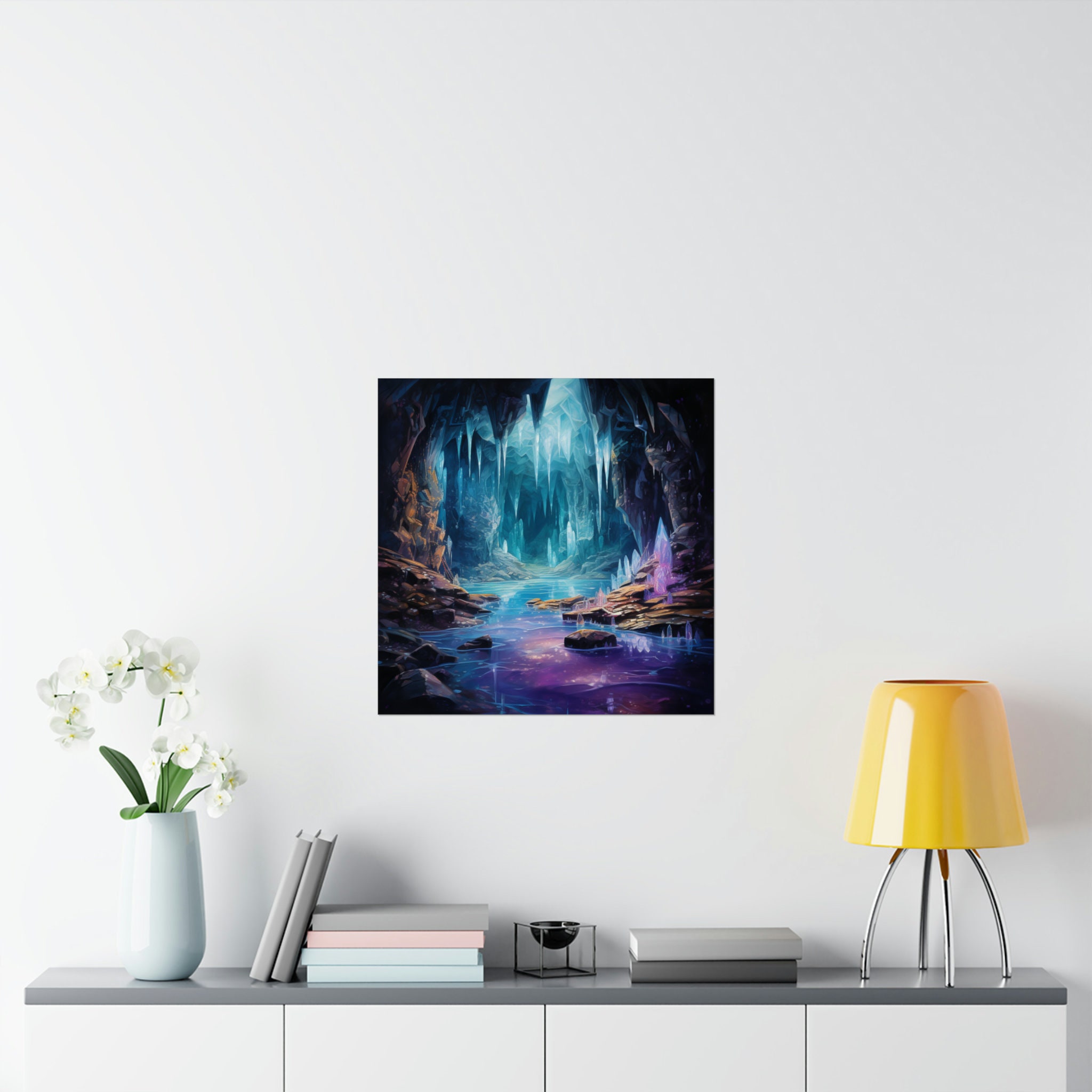 Purple Lagoon Crystal Cave Poster // Stalagmites and Stalactites ...