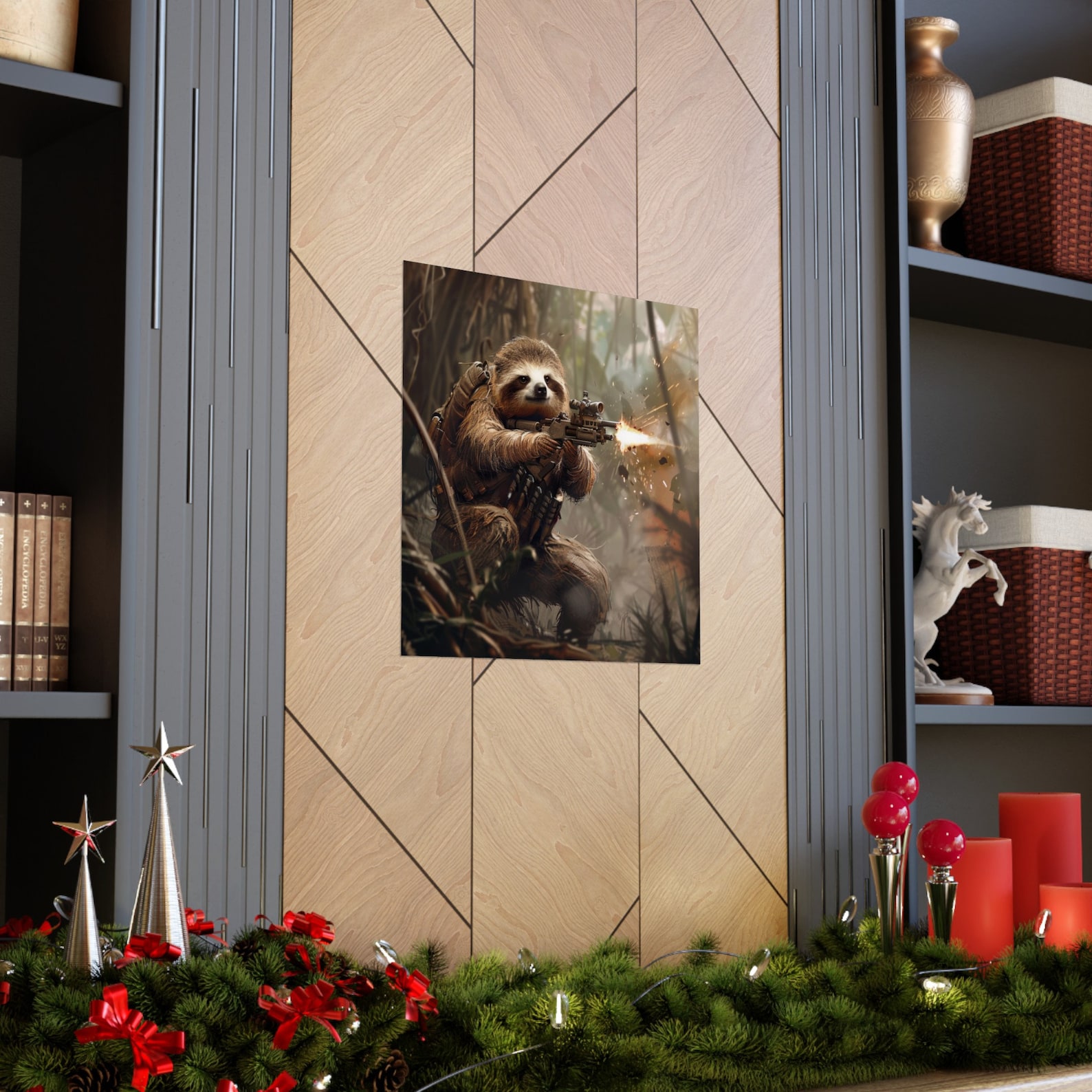 Army Sloth Poster // Sloth Lovers Poster // Military Army Lovers Art ...
