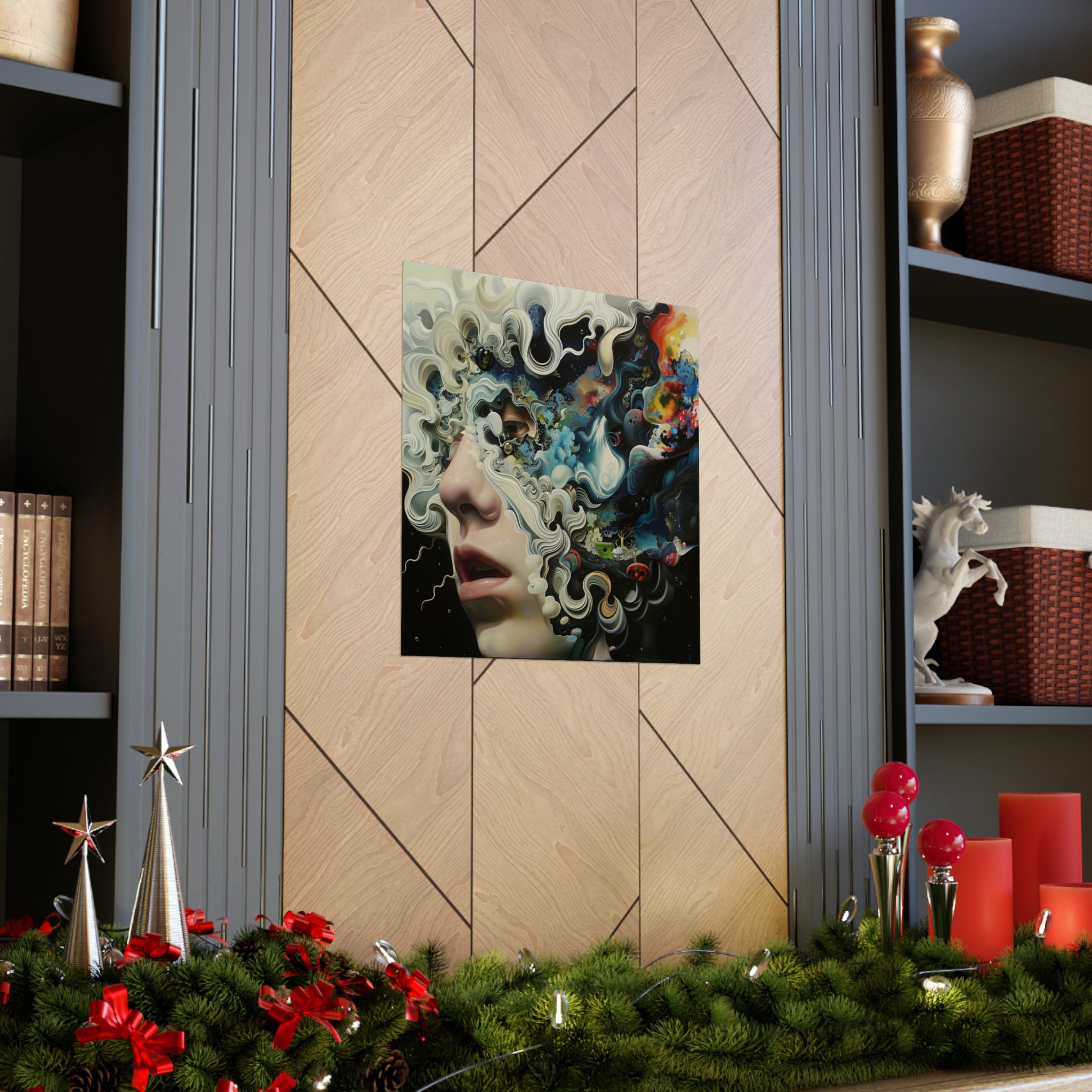 Intergalactic Mindset Poster // Abstract Portrait Art // Trippy Cosmic ...