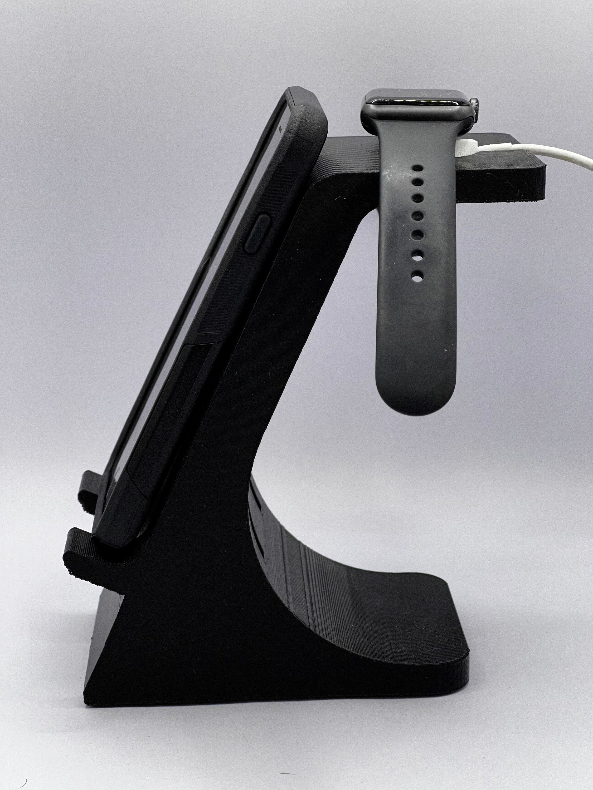 3D Printed iPhone and Apple Watch Stand: Sleek Charging Dock - Etsy