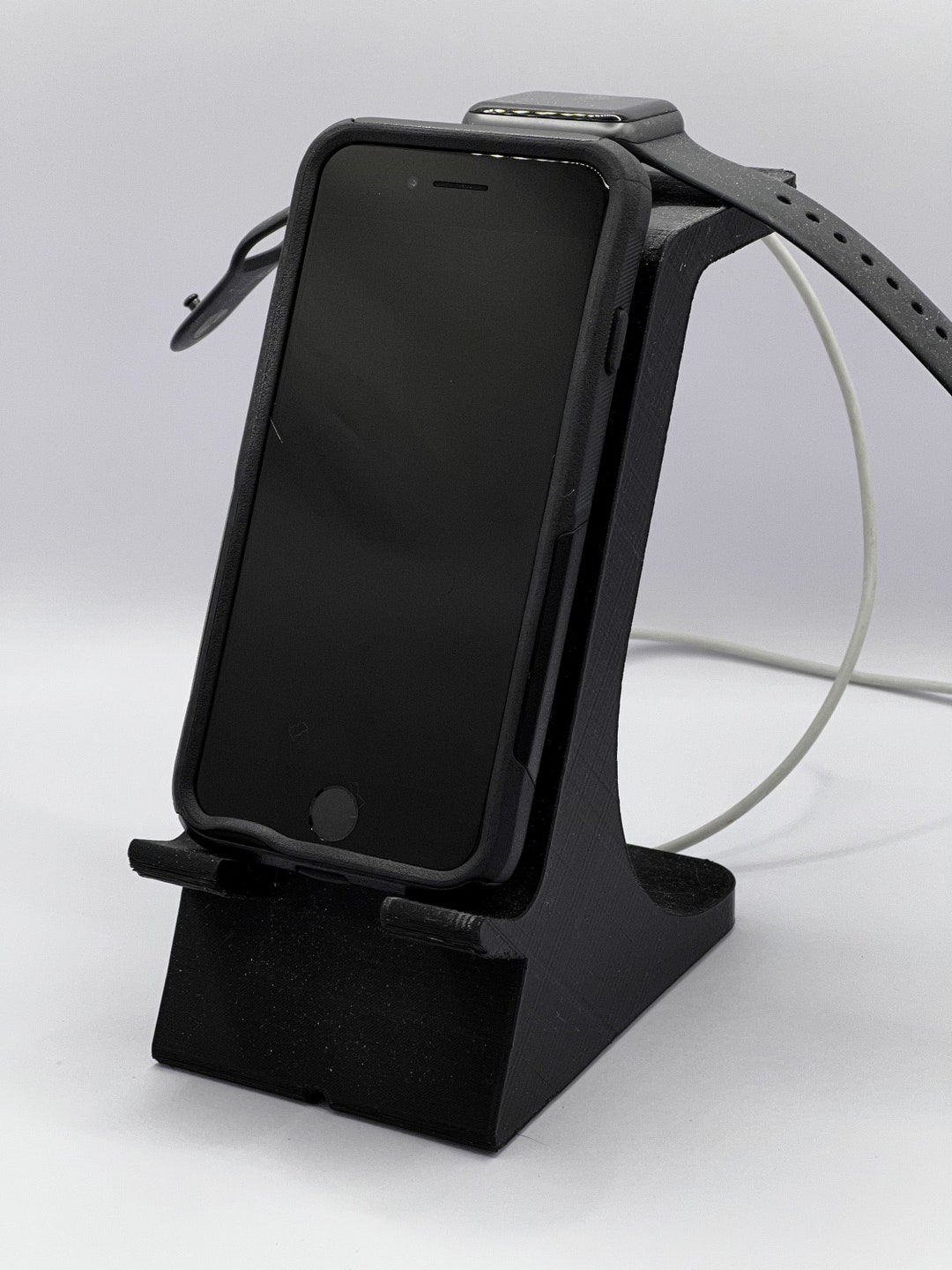 3D Printed iPhone and Apple Watch Stand: Sleek Charging Dock - Etsy