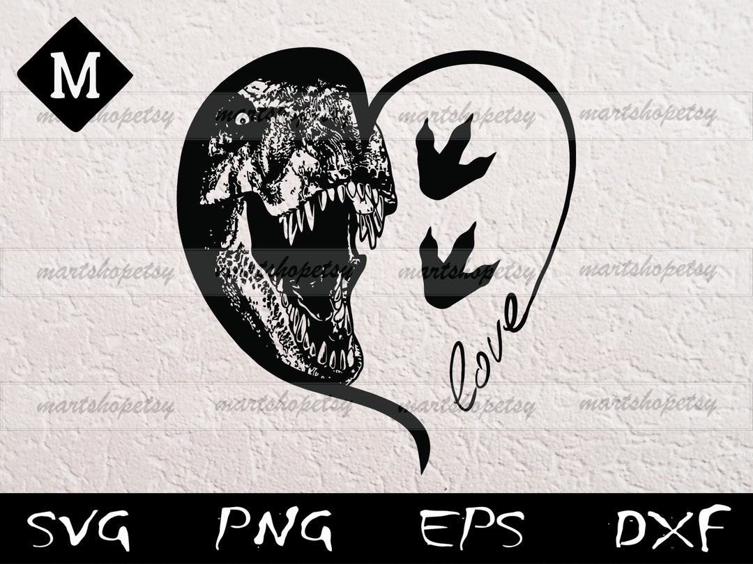 Dinosaur at Heart Svg, Love Heart Svg for Cricut, Dinosaur Heart Svg ...