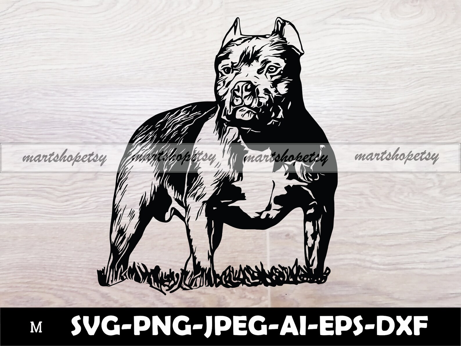 American Bully 1 Svg-png-eps-dxf-jpeg Pet Lover Dog Svg | Etsy