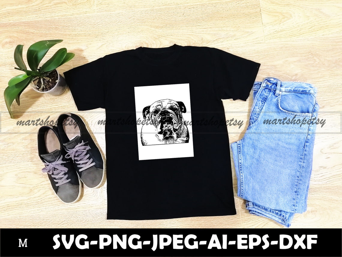 English Bulldog 1 Svg-png-eps-dxf-jpeg Pet Lover Dog Svg | Etsy