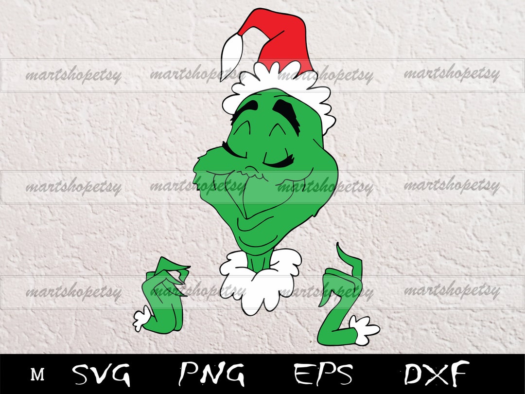 Retro Grinch Face Svg Grinch for Cricut Christmas Design - Etsy
