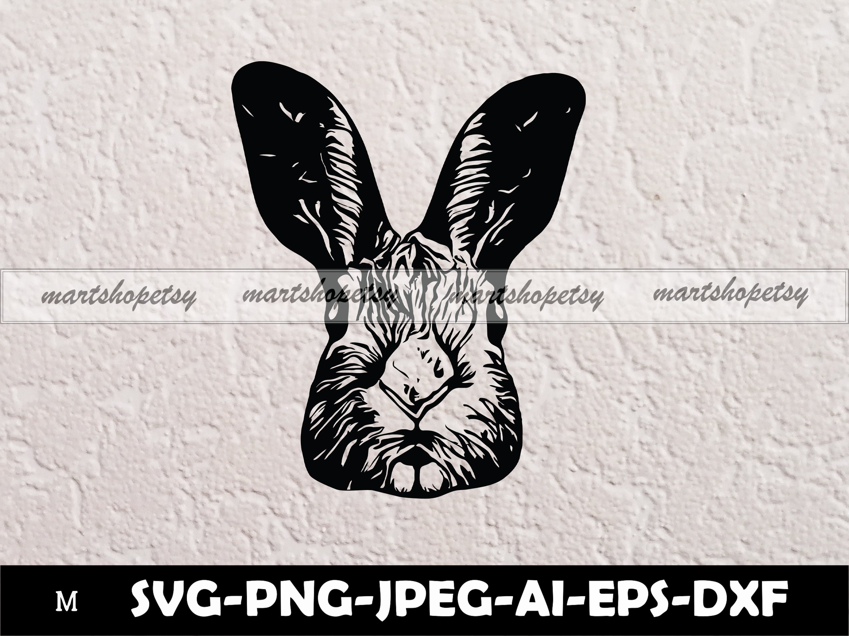 Rabbit 4 Svg Rabbit Svg for Cricut-silhouette Hand Drawn | Etsy