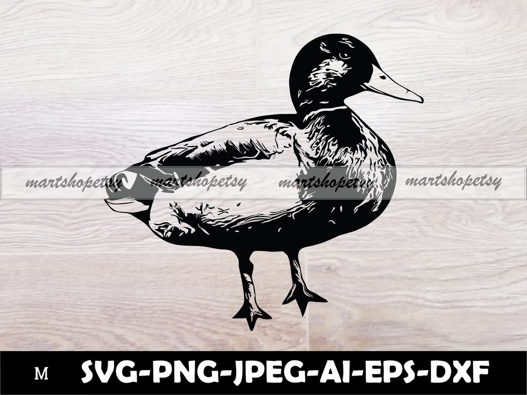 Duck 1 Svg, Duck Svg for Cricut-silhouette, Hand Drawn Duck Svg, Farm ...